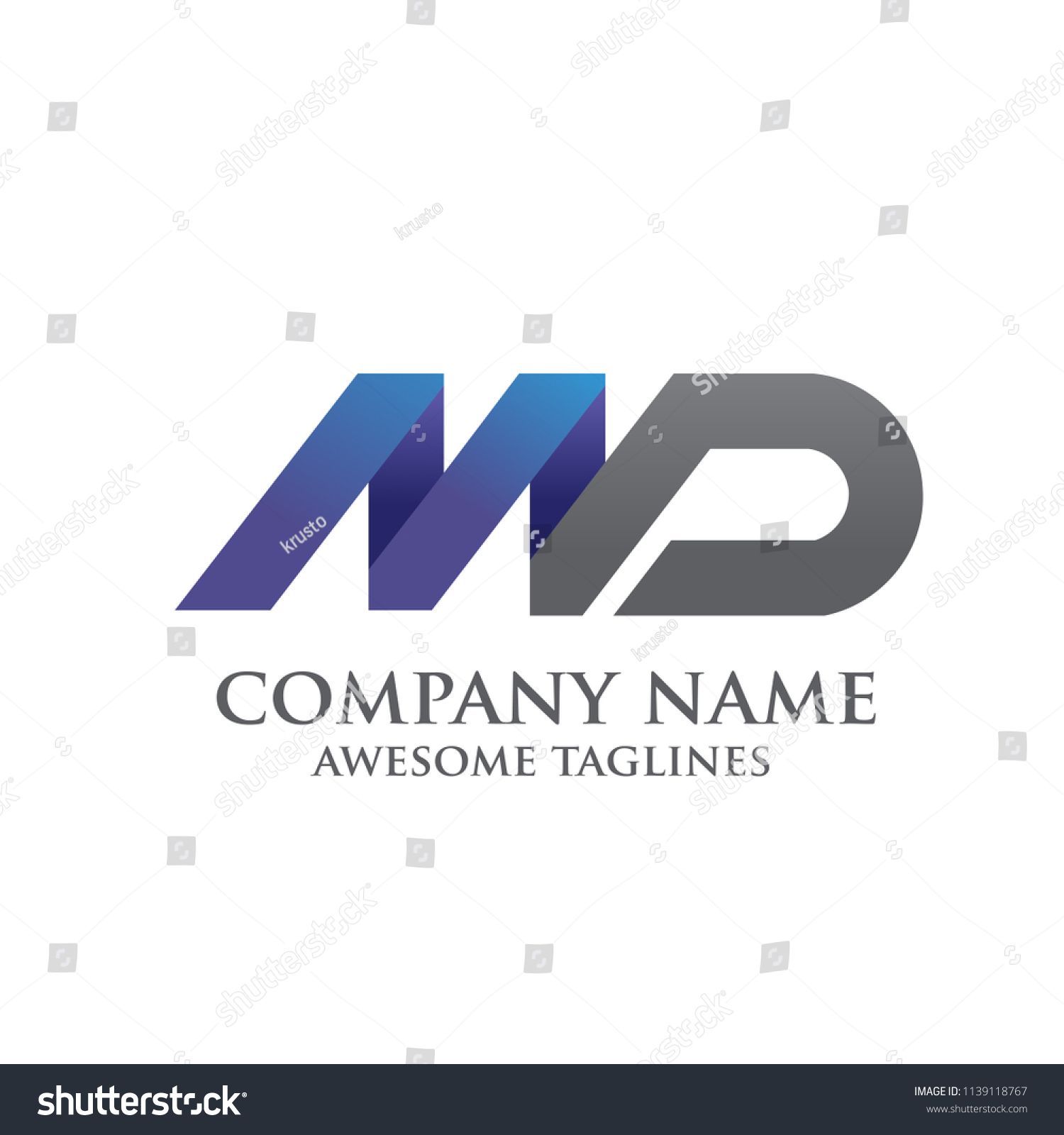 Creative Letter Md Logo Vector Illustration Stock Vector (Royalty Free ...