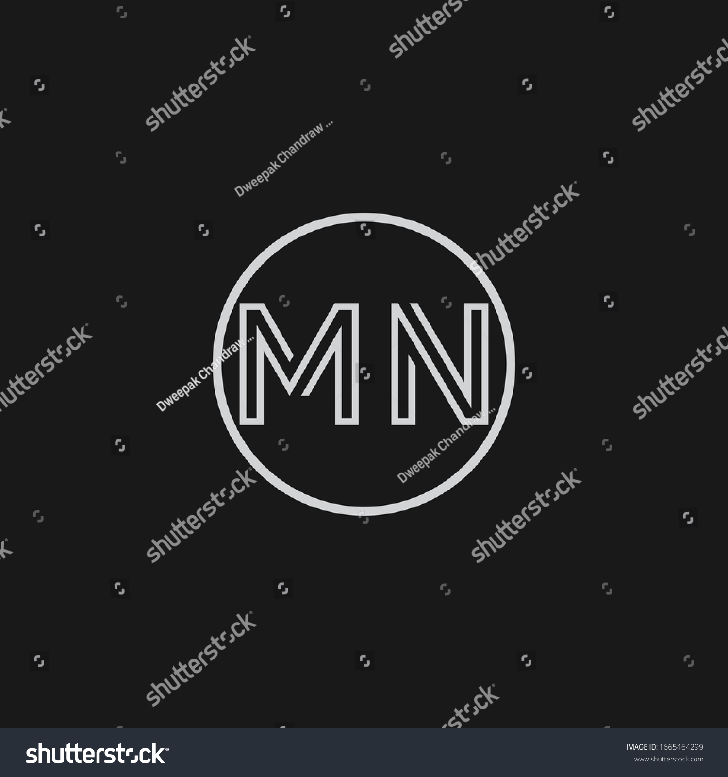 Creative Letter Mn Logo Icon Design Stock Vector (Royalty Free ...