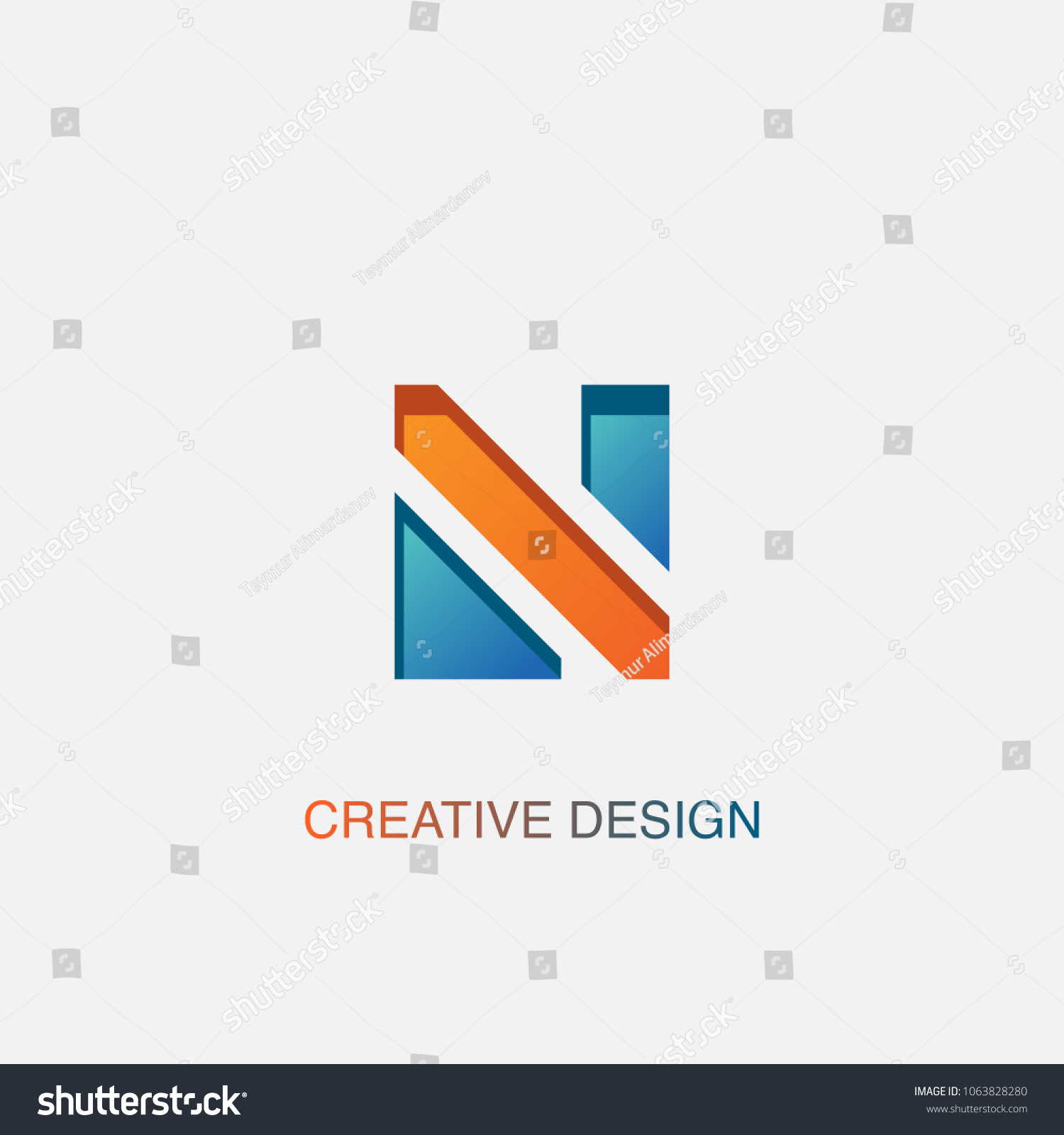Creative Letter N Logo Design Vector Stock Vector (Royalty Free ...