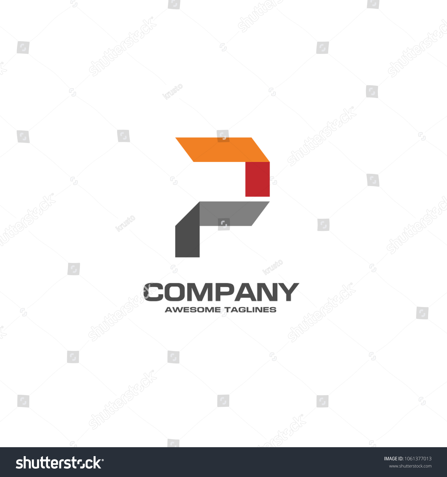 Creative Letter P Line Logo Concept Stock Vector (Royalty Free) 1061377013
