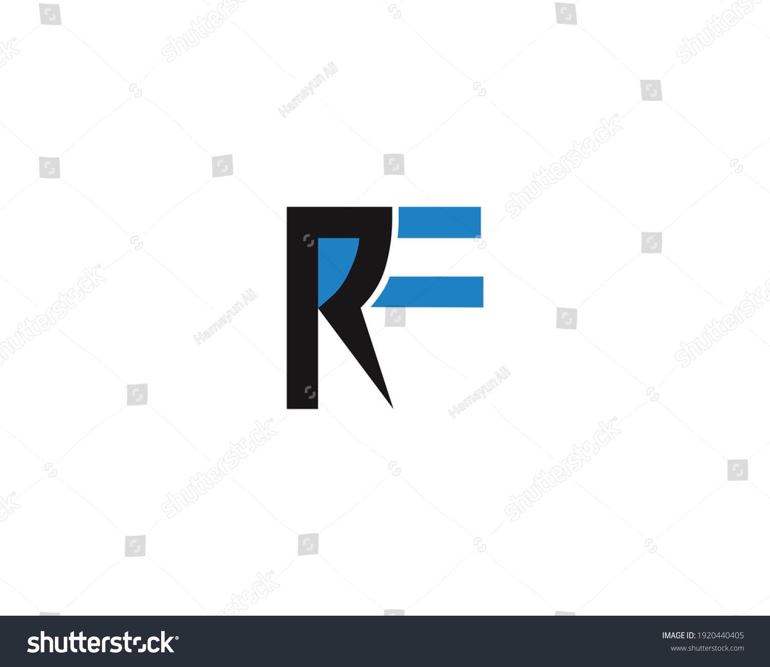 Creative Letter Rf Logo Design Vector Stock Vector (Royalty Free ...