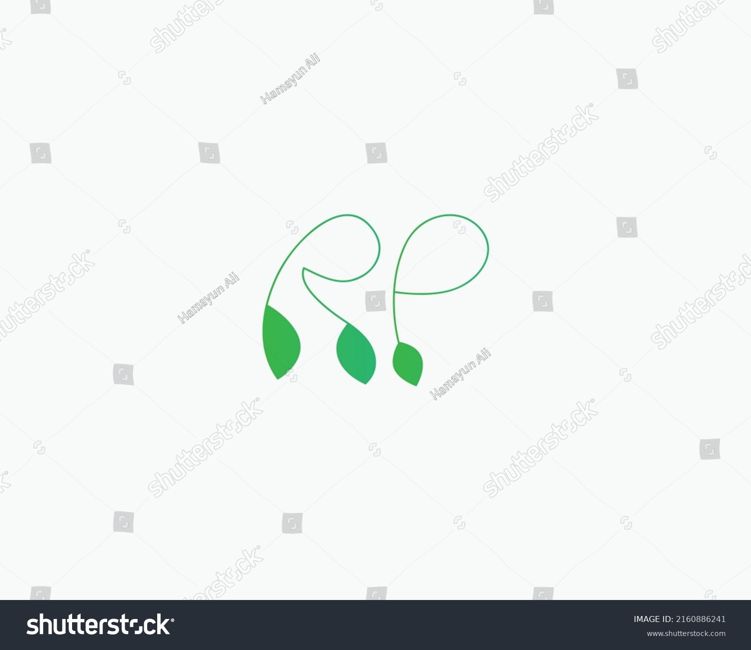 Creative Letter Rp Logo Design Vector Stock Vector (Royalty Free ...