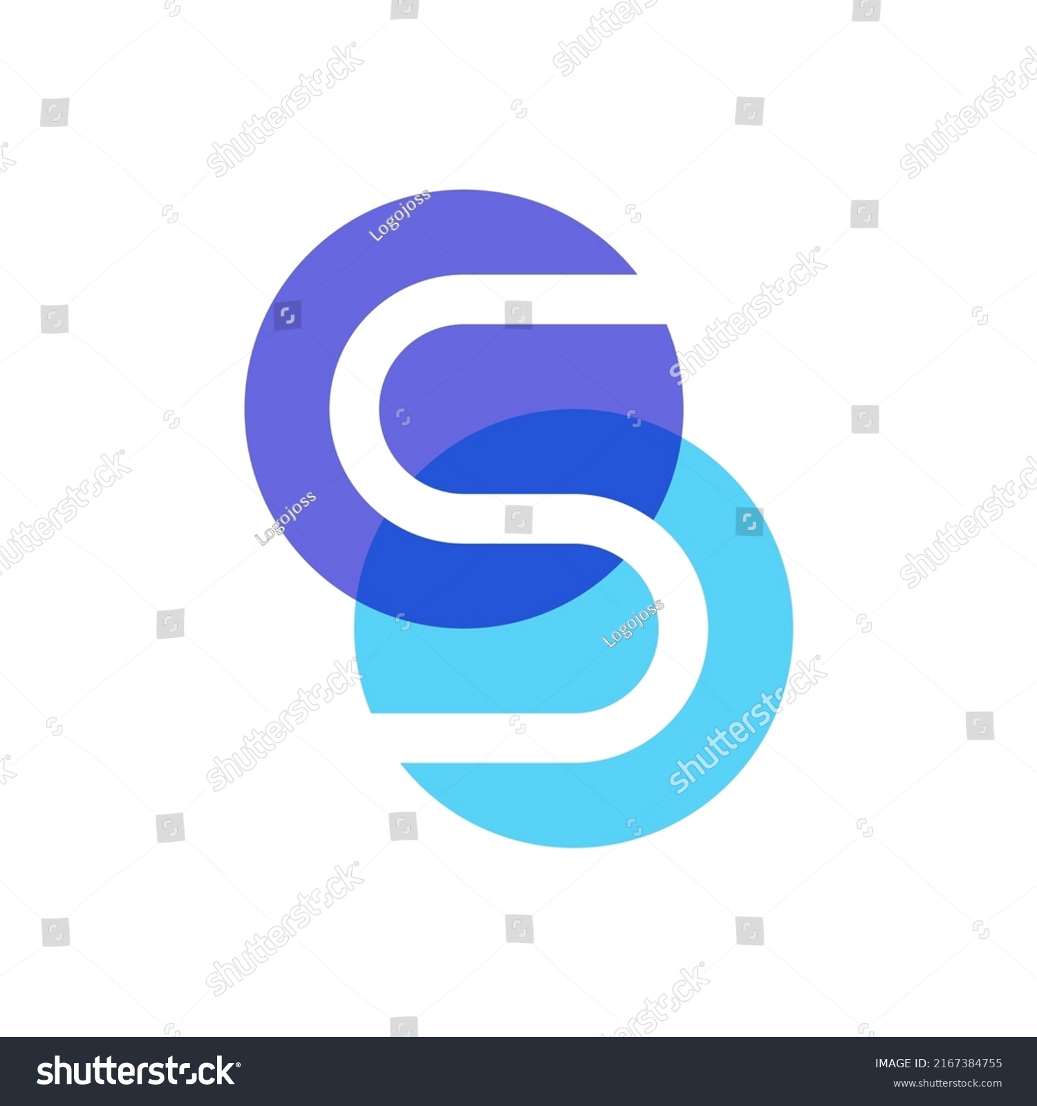 Creative Letter S Overlapping Color Logo Stock Vector (Royalty Free ...
