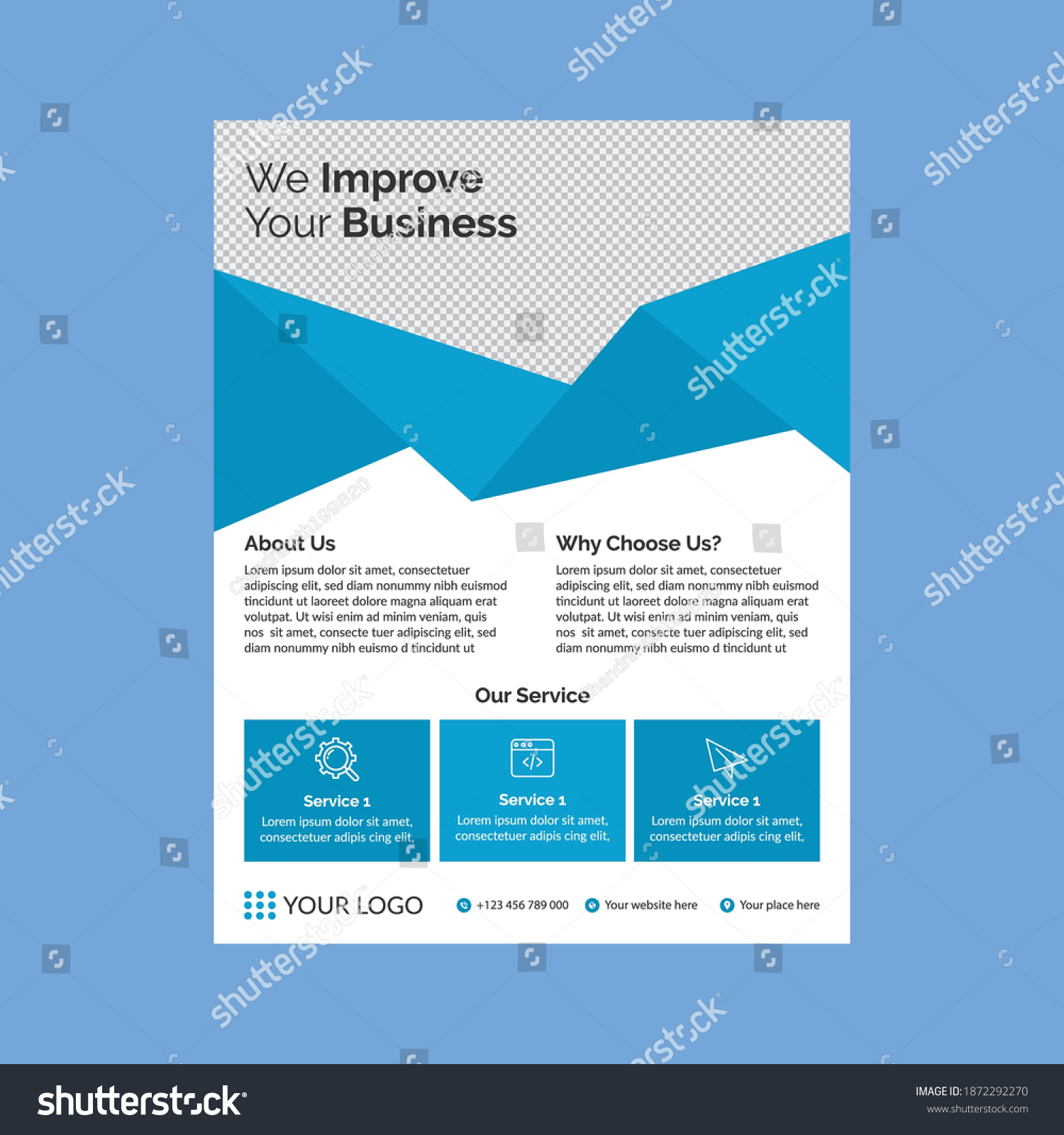 Creative Letter Size Flyer Design Stock Vector (Royalty Free ...