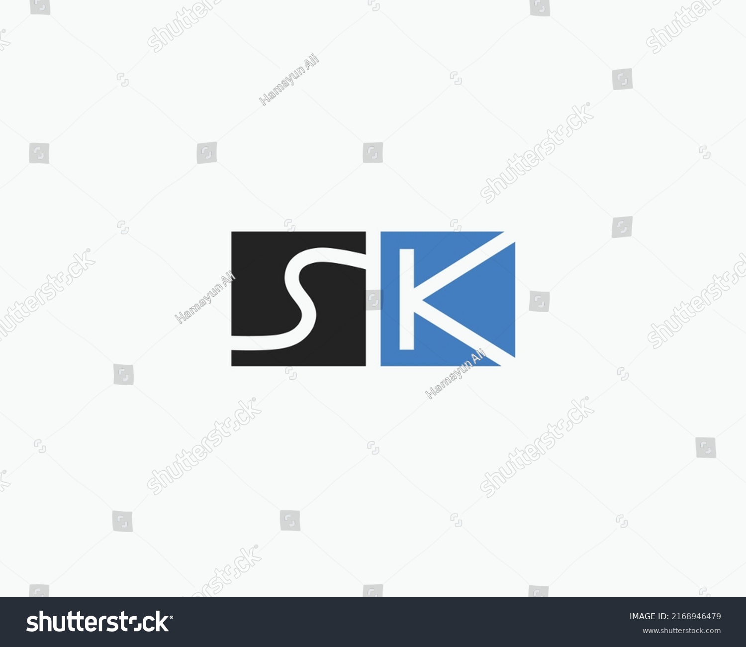 Creative Letter Sk Logo Design Vector Stock Vector (Royalty Free ...