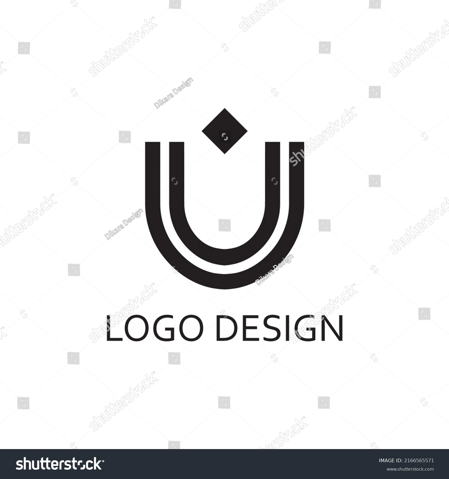 Creative Letter U Monogram Logo Design Stock Vector (Royalty Free ...