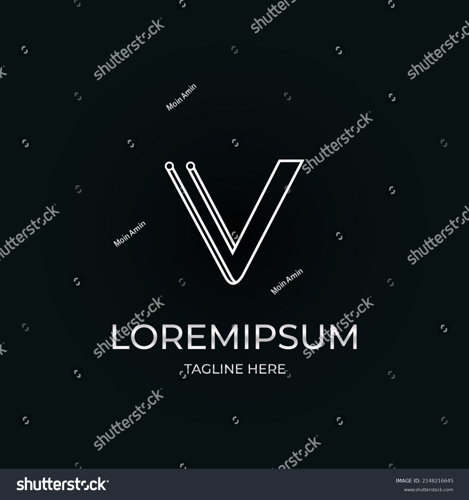 Creative Letter V Logo Design Stock Vector (Royalty Free) 2148216645 ...