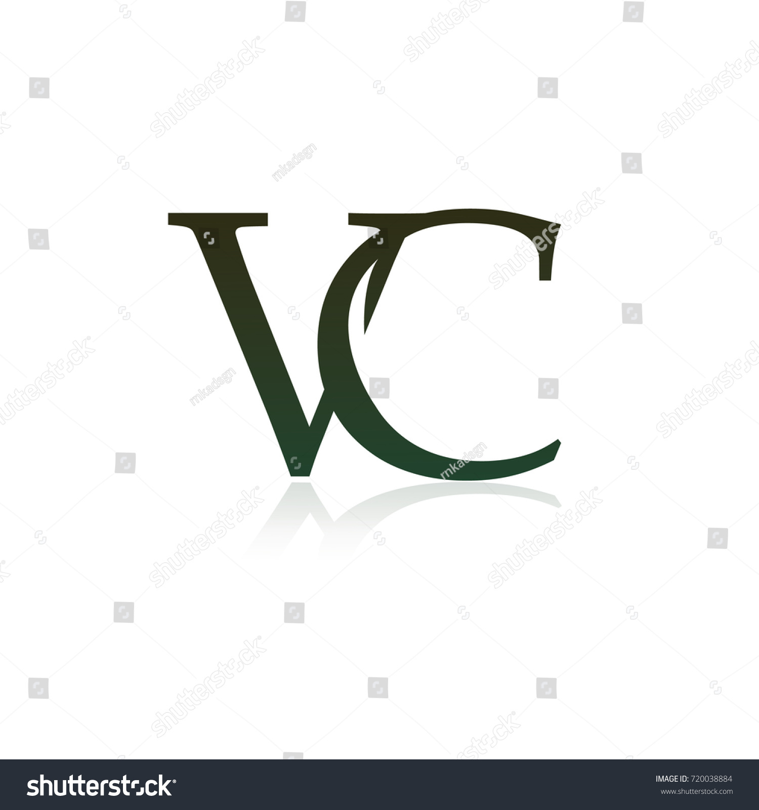 Creative Letter Vc Element Logo Design Stock Vector (Royalty Free ...