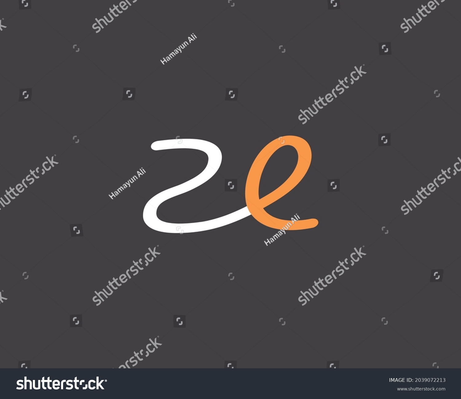 Creative Letter Ze Logo Design Vector Stock Vector (Royalty Free ...