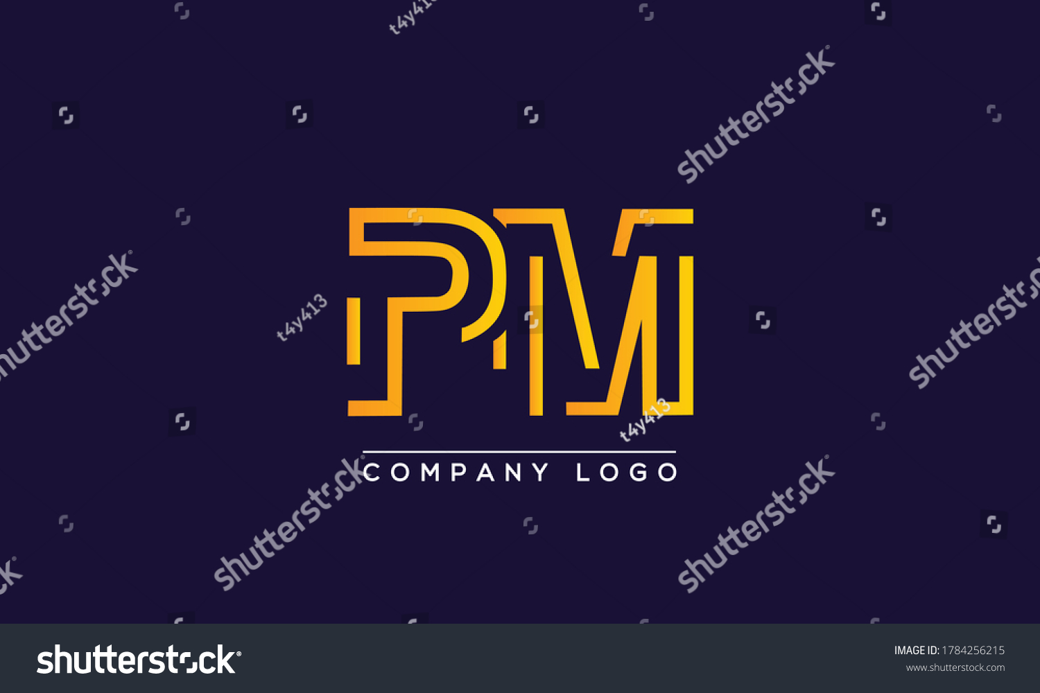 Creative Letters Pm Logo Design Vector Stock Vector (Royalty Free ...
