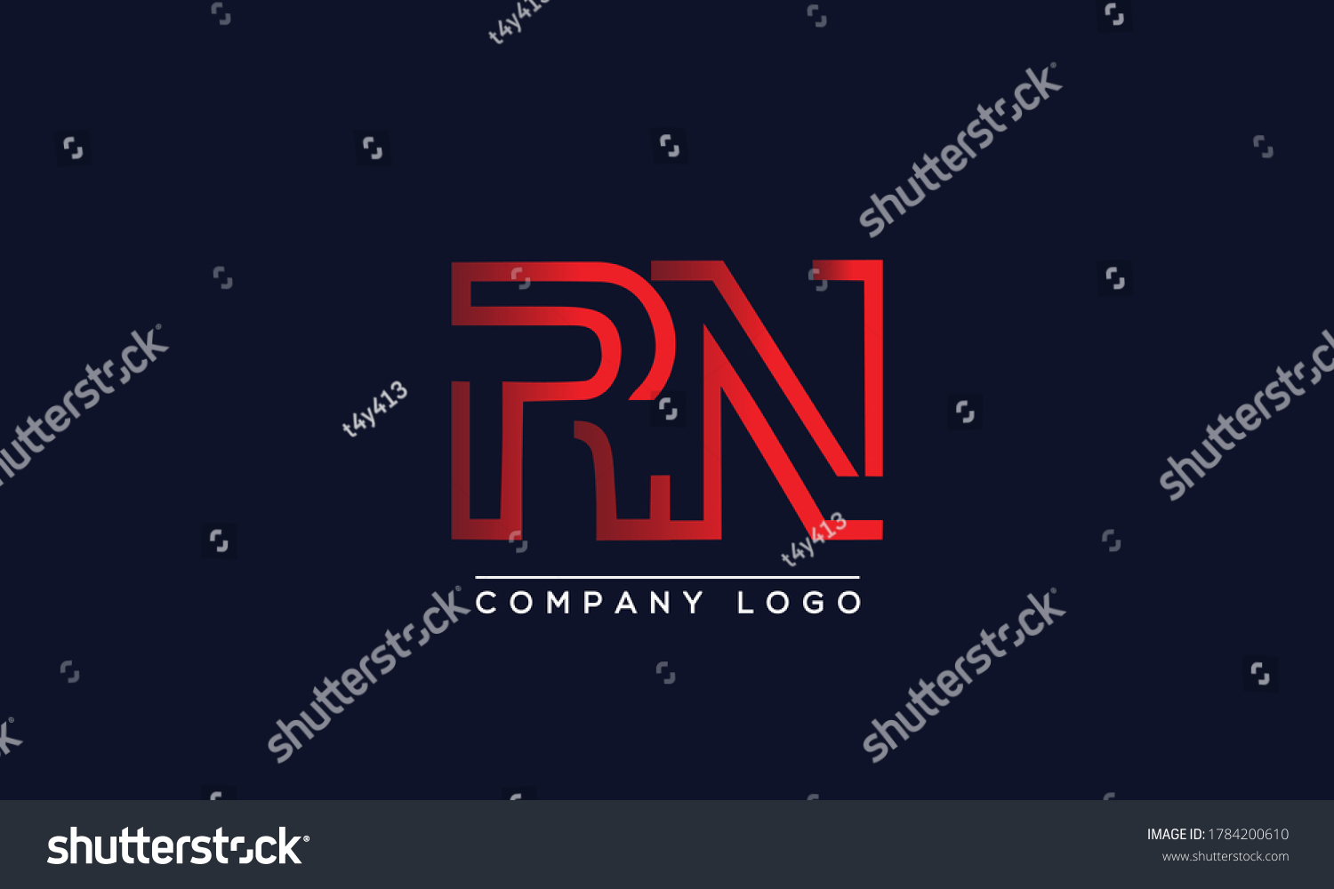 Creative Letters Rn Logo Design Vector Stock Vector (Royalty Free ...