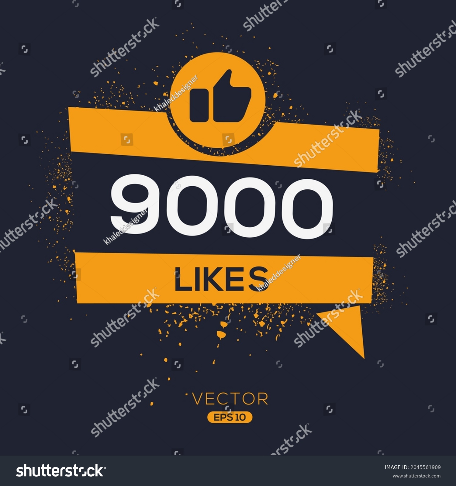 Creative 9000 Likes Design Social Network Stock Vector (Royalty Free ...