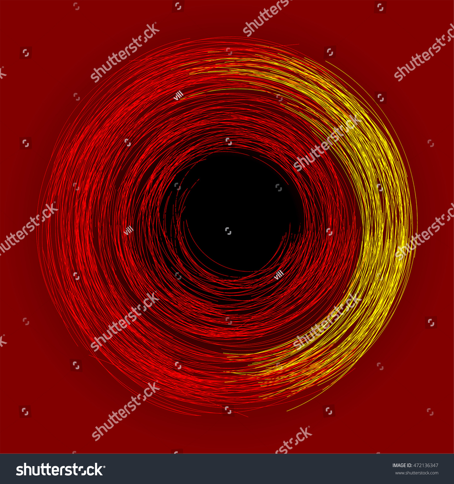 Creative Line Abstract Art Circles Element Stock Vector (Royalty Free ...