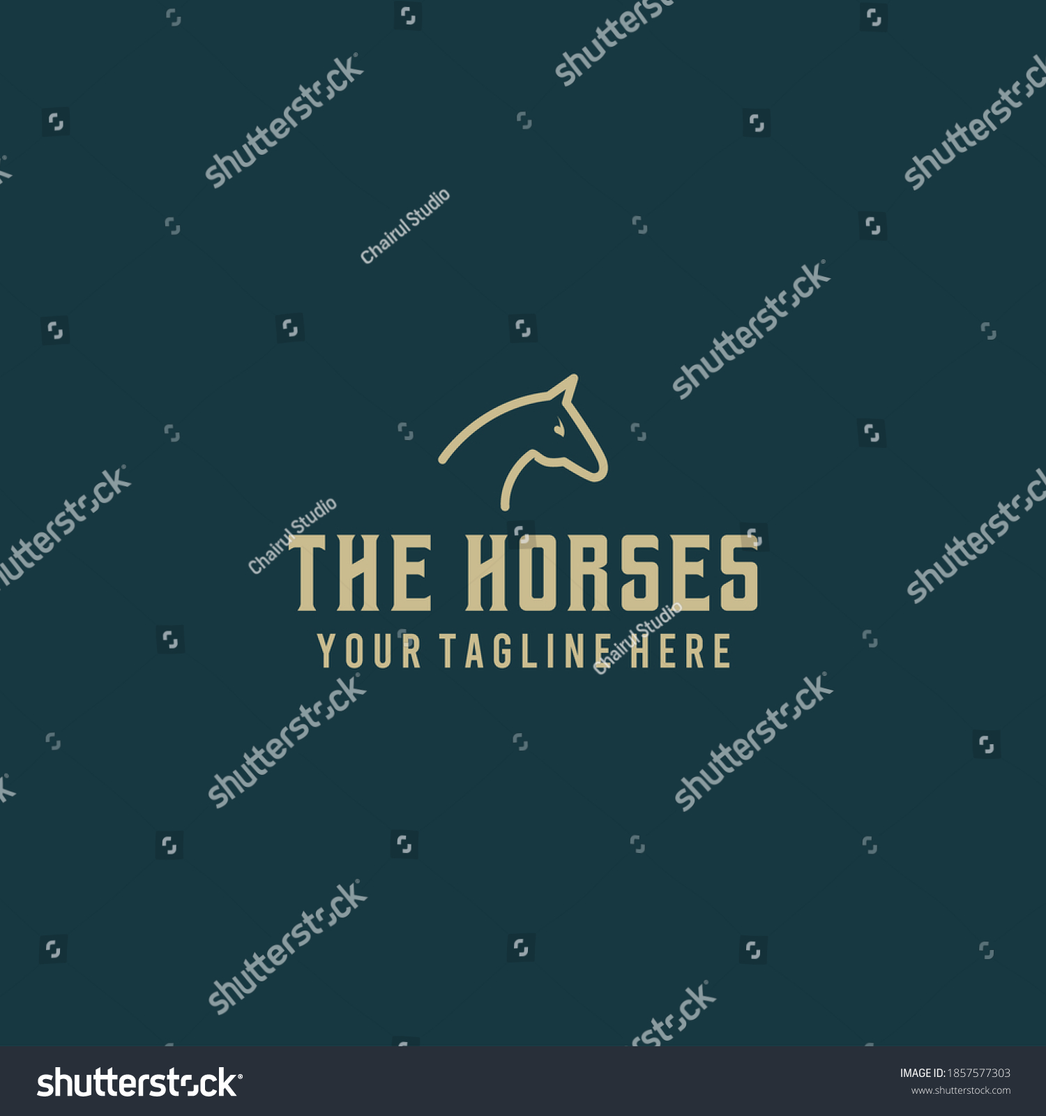 Creative Line Horse Logo Design Stock Vector (Royalty Free) 1857577303 ...