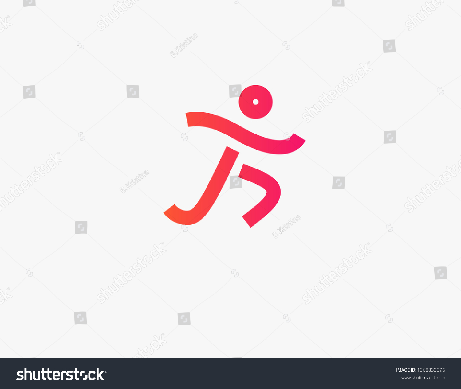 Creative Linear Logo Icon Man Pictogram: vector de stock (libre de ...