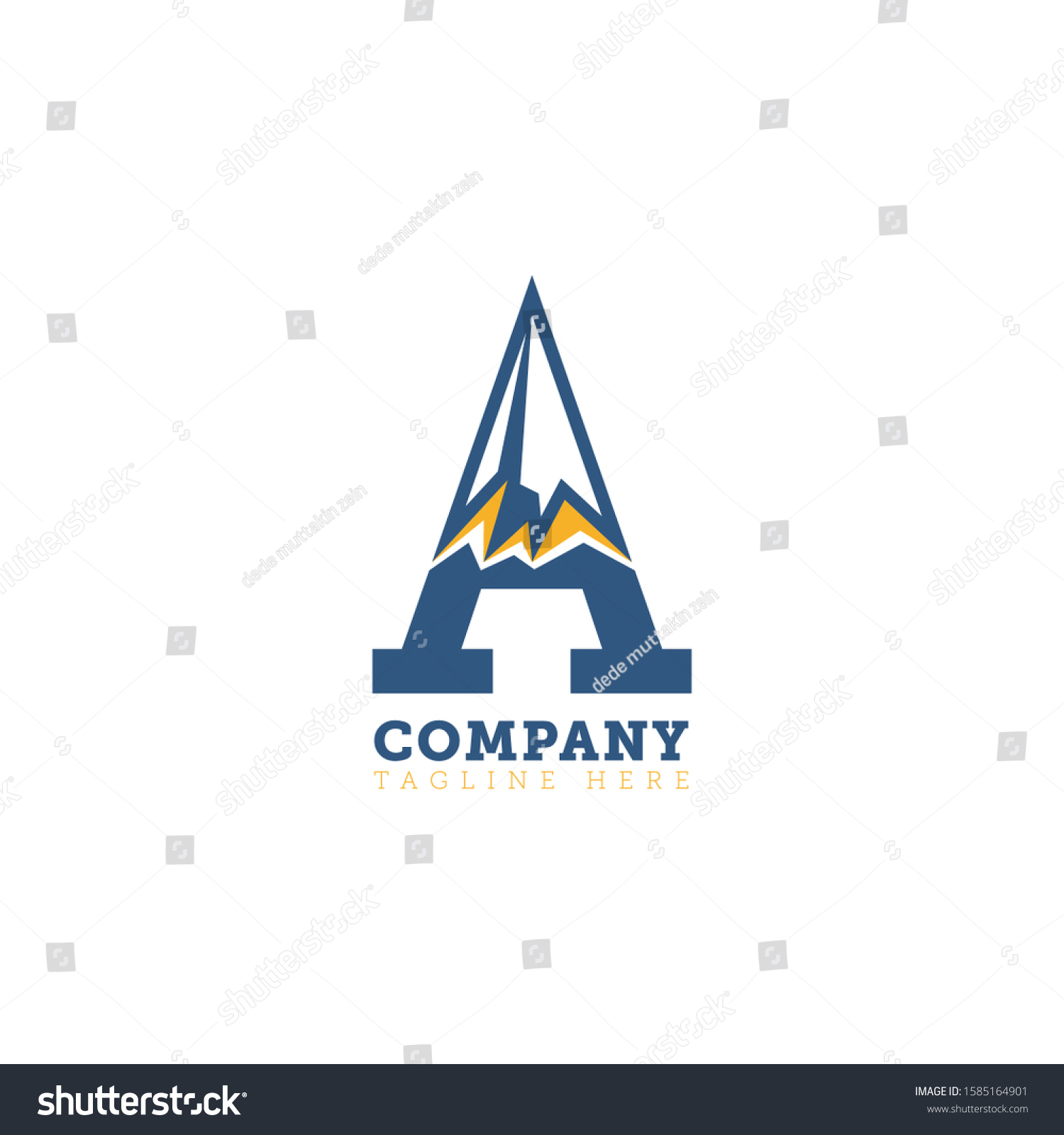 Creative Logo Alaska Mountainvector Illustration Stock Vector (Royalty ...