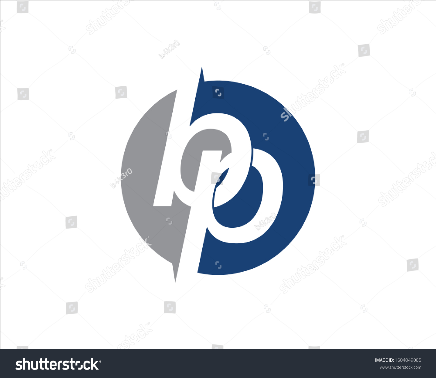 Creative Logo B P Monogram Vector Stock Vector (Royalty Free) 1604049085