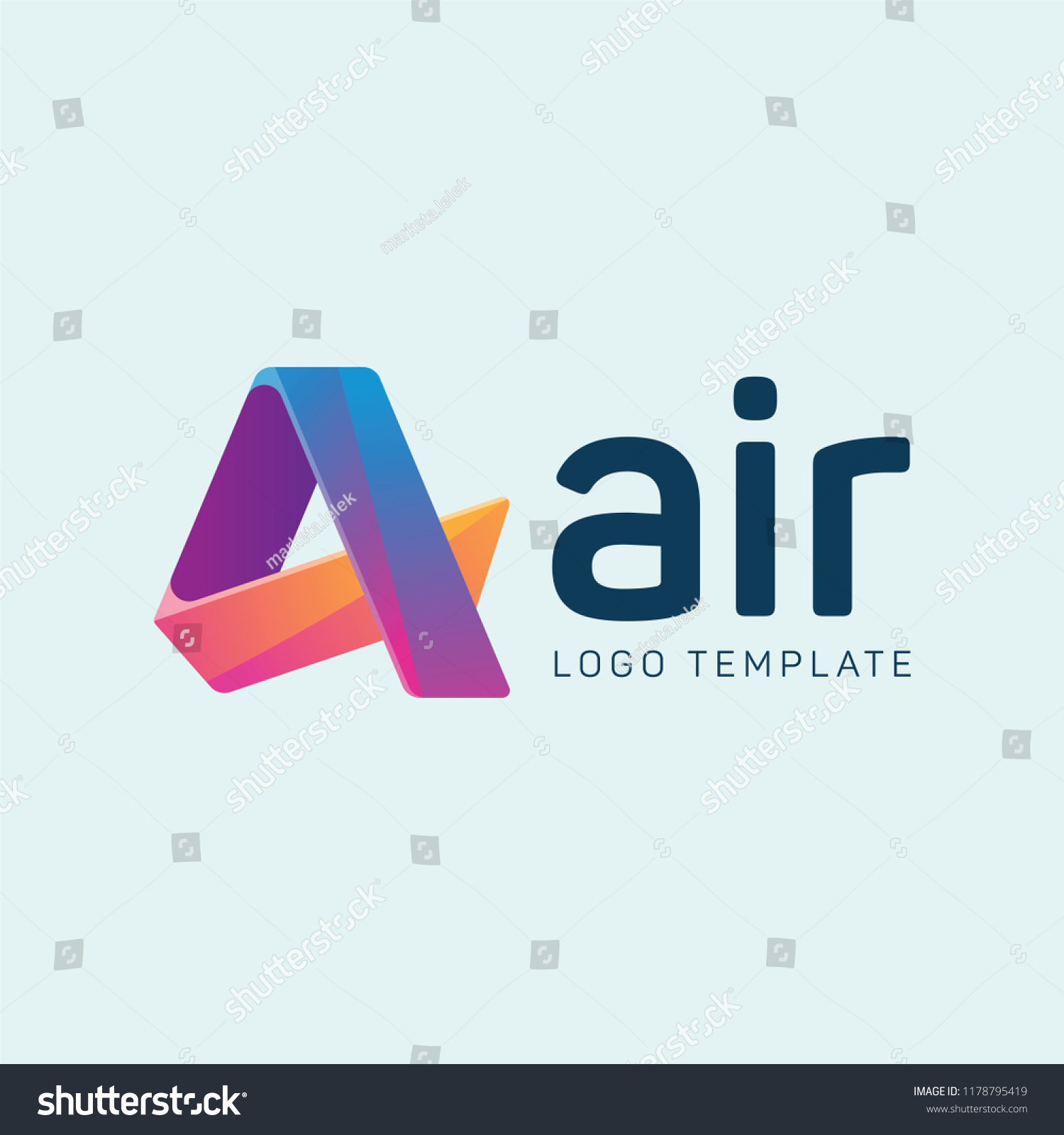Creative Logo Concept Air Logo Template: vector de stock (libre de ...