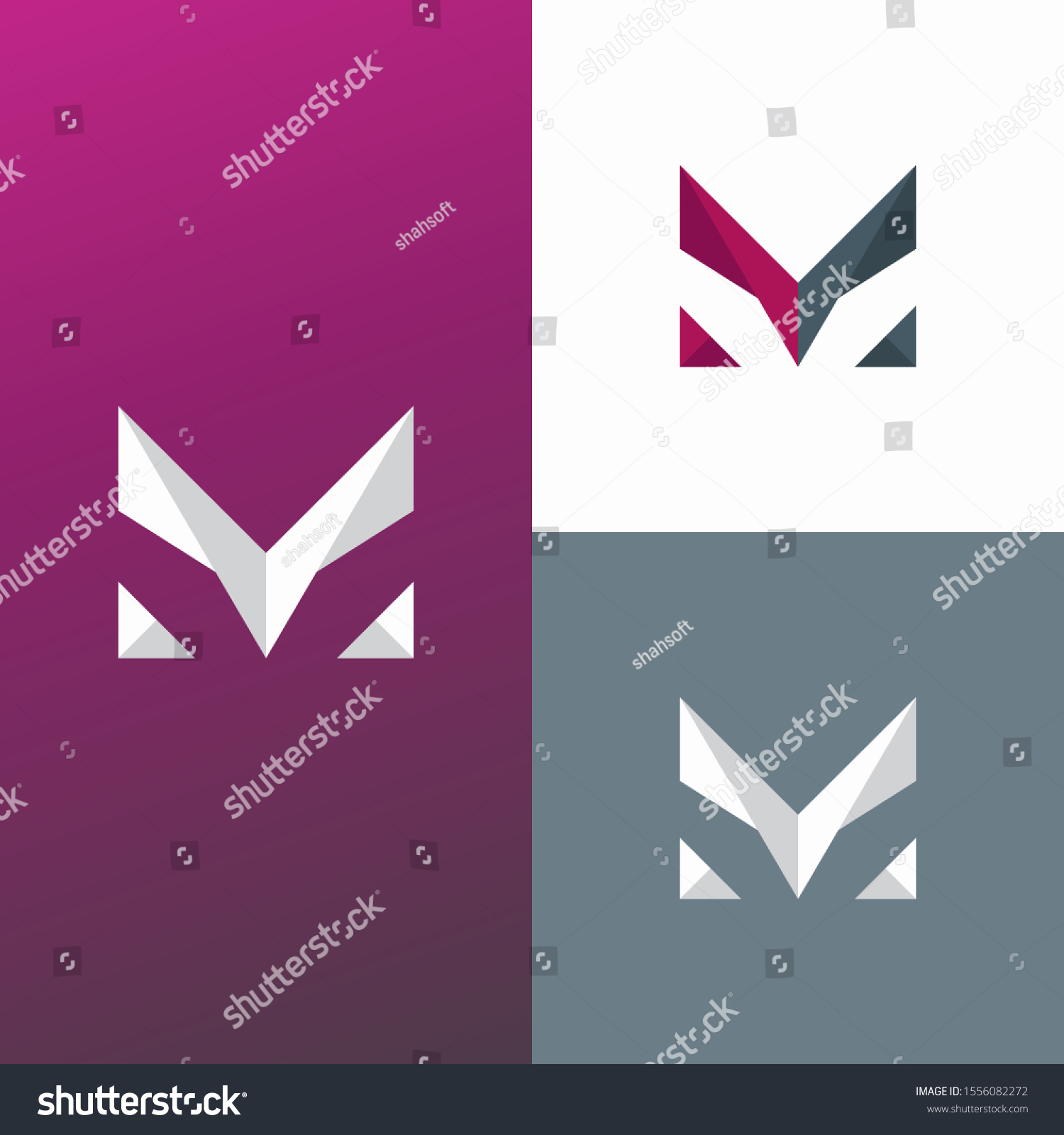 Creative M Flying Logo Symbol Design Stock Vector (Royalty Free) 1556082272