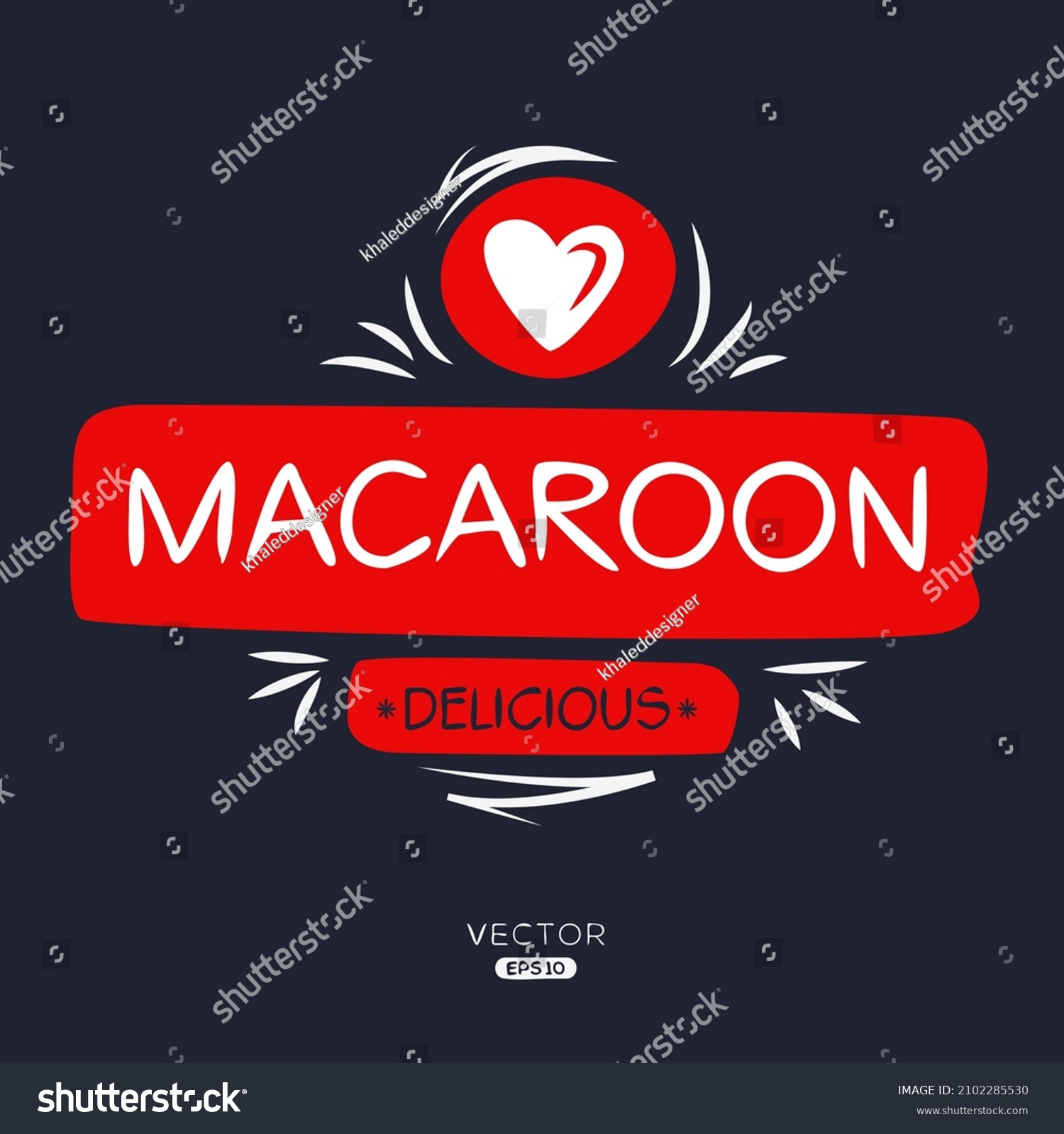 Creative Macaroon Logo Macaroon Sticker Vector Stock Vector (Royalty ...