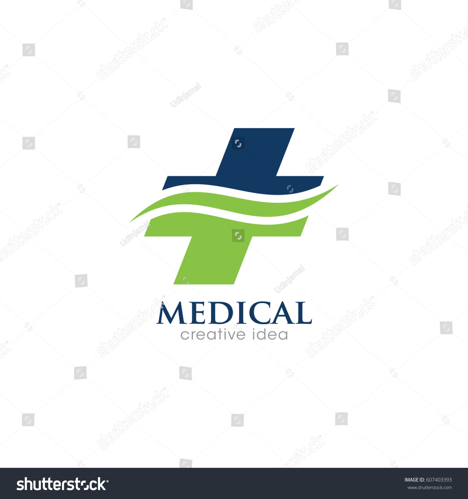 Creative Medical Concept Logo Design Template Stock Vector 607403393 ...
