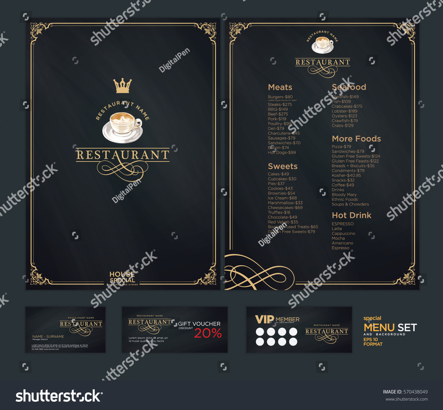 Creative Menu Design Layout Design Design Stock Vector (Royalty Free ...