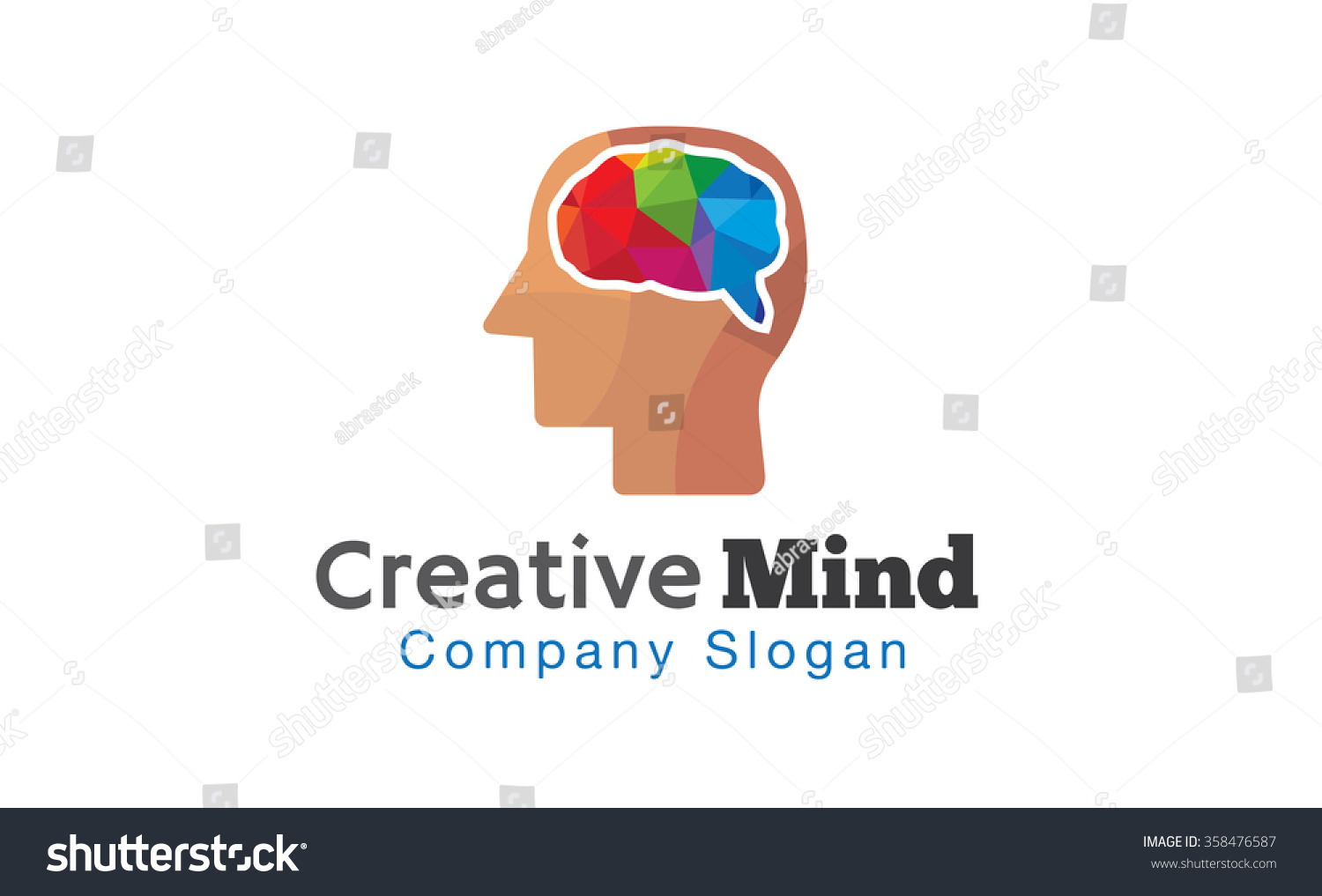 Creative Mind Logo Design Illustration Stock Vector (Royalty Free ...