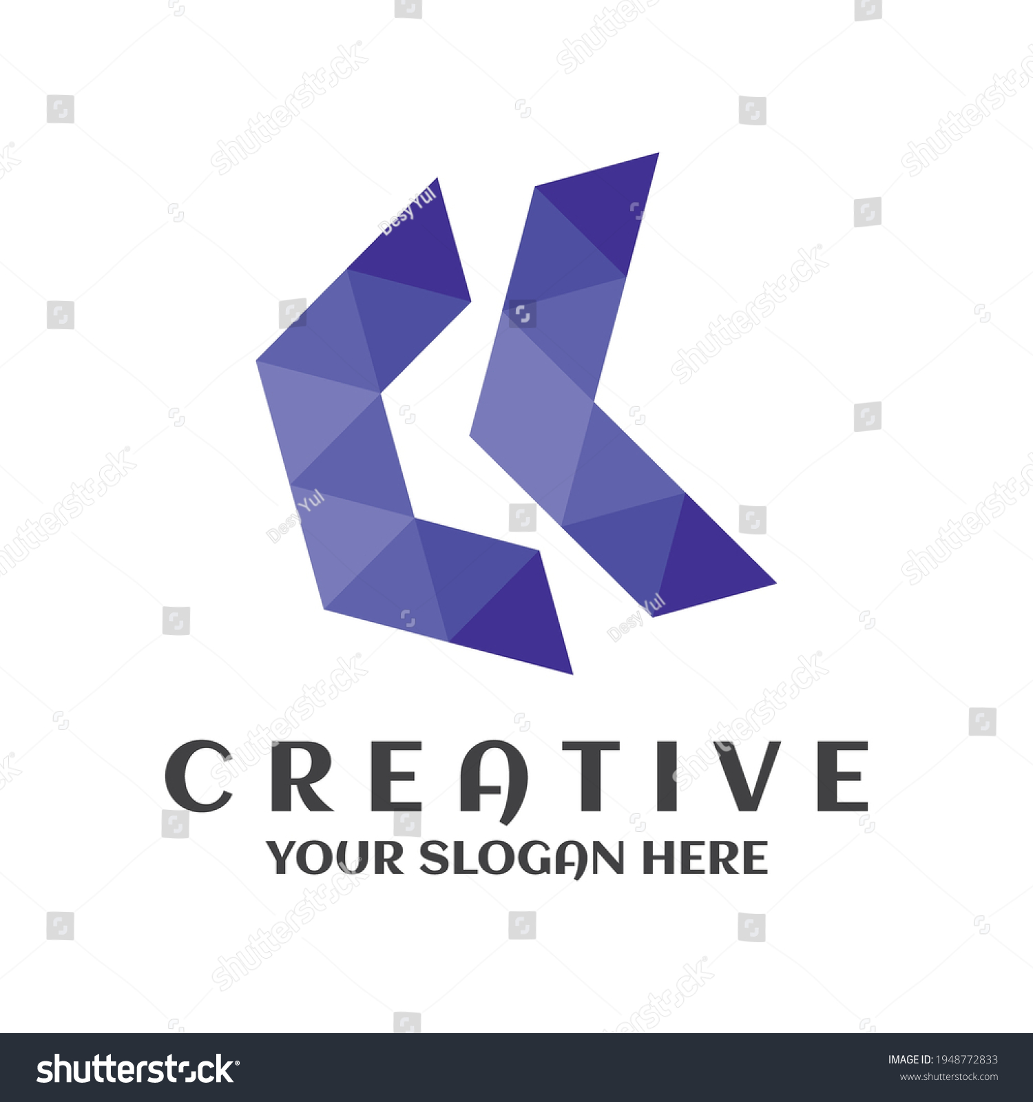 Creative Minimal Ck Abstract Logo Symbol Stock Vector (Royalty Free ...