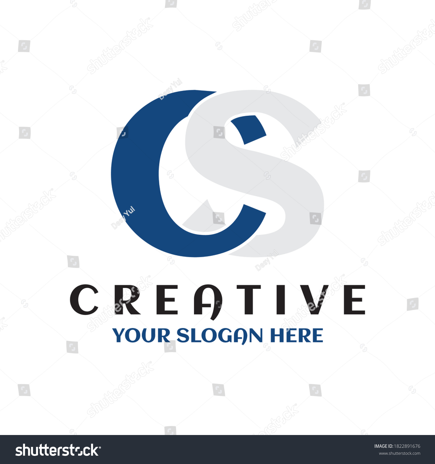 Creative Minimal Cs Logo Symbol Template Stock Vector (Royalty Free ...