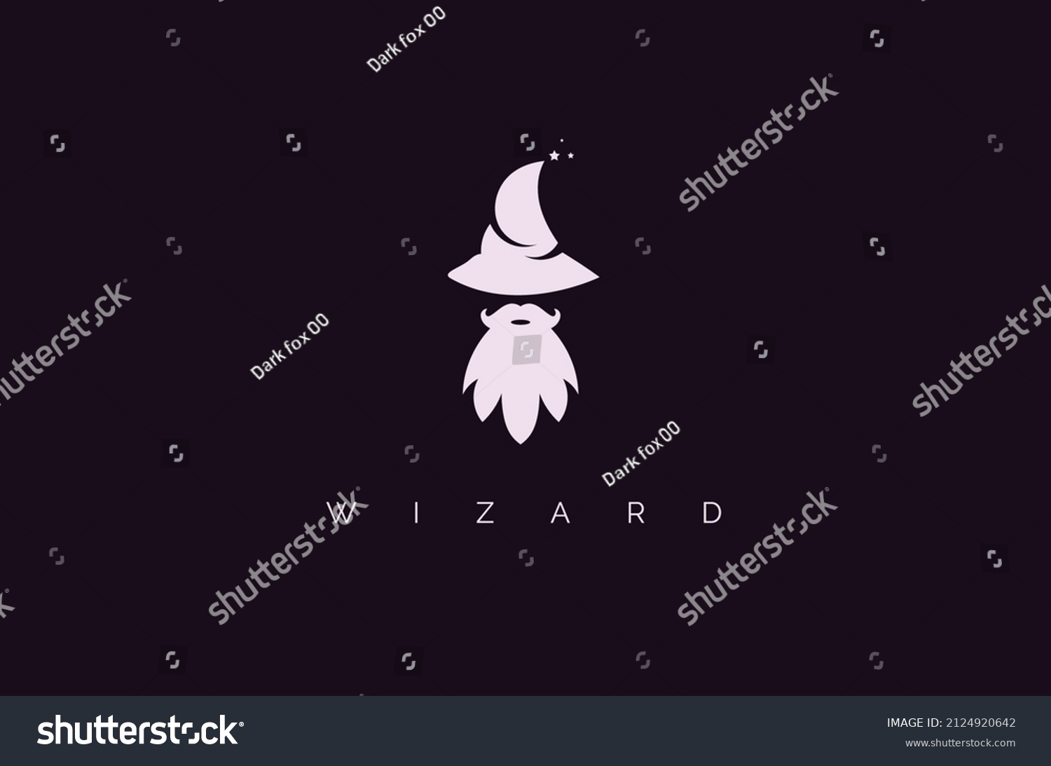 Creative Minimal Wizard Logo Stock Vector (Royalty Free) 2124920642 ...