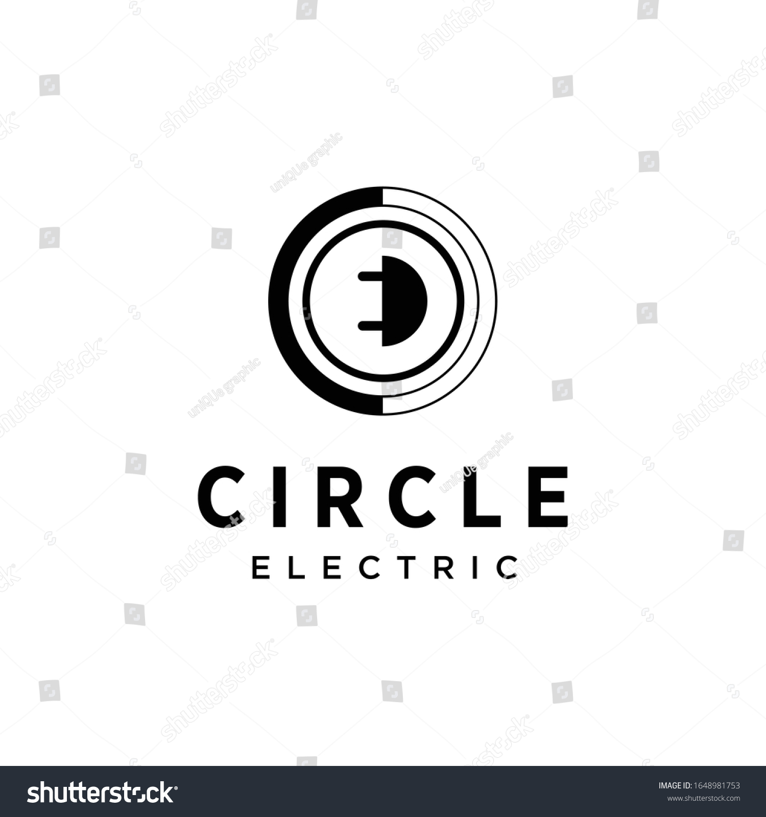 Creative Modern Abstract Technology Plug Electric Stock Vector (Royalty ...