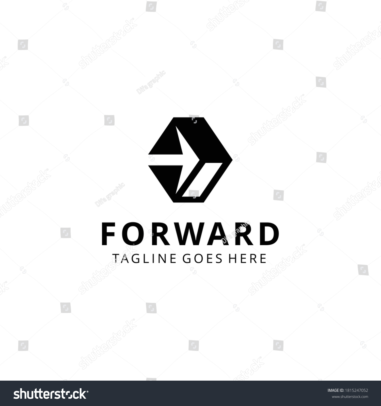 Creative Modern Forward Arrow Logo Icon Stock Vector (Royalty Free ...