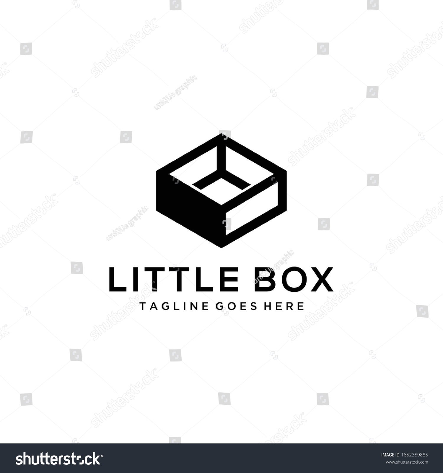 Creative Modern Gift Box Logo Icon Stock Vector (Royalty Free) 1652359885