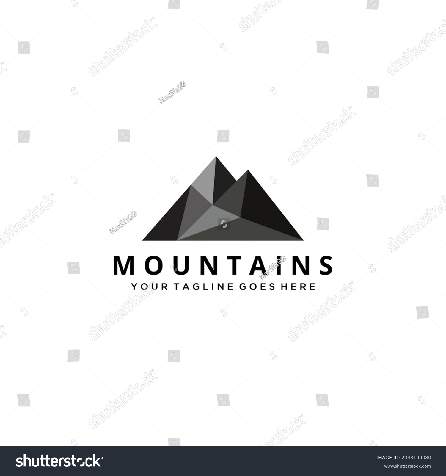 Creative Modern Illustration Simple Mountain Logo Stock Vector (Royalty ...
