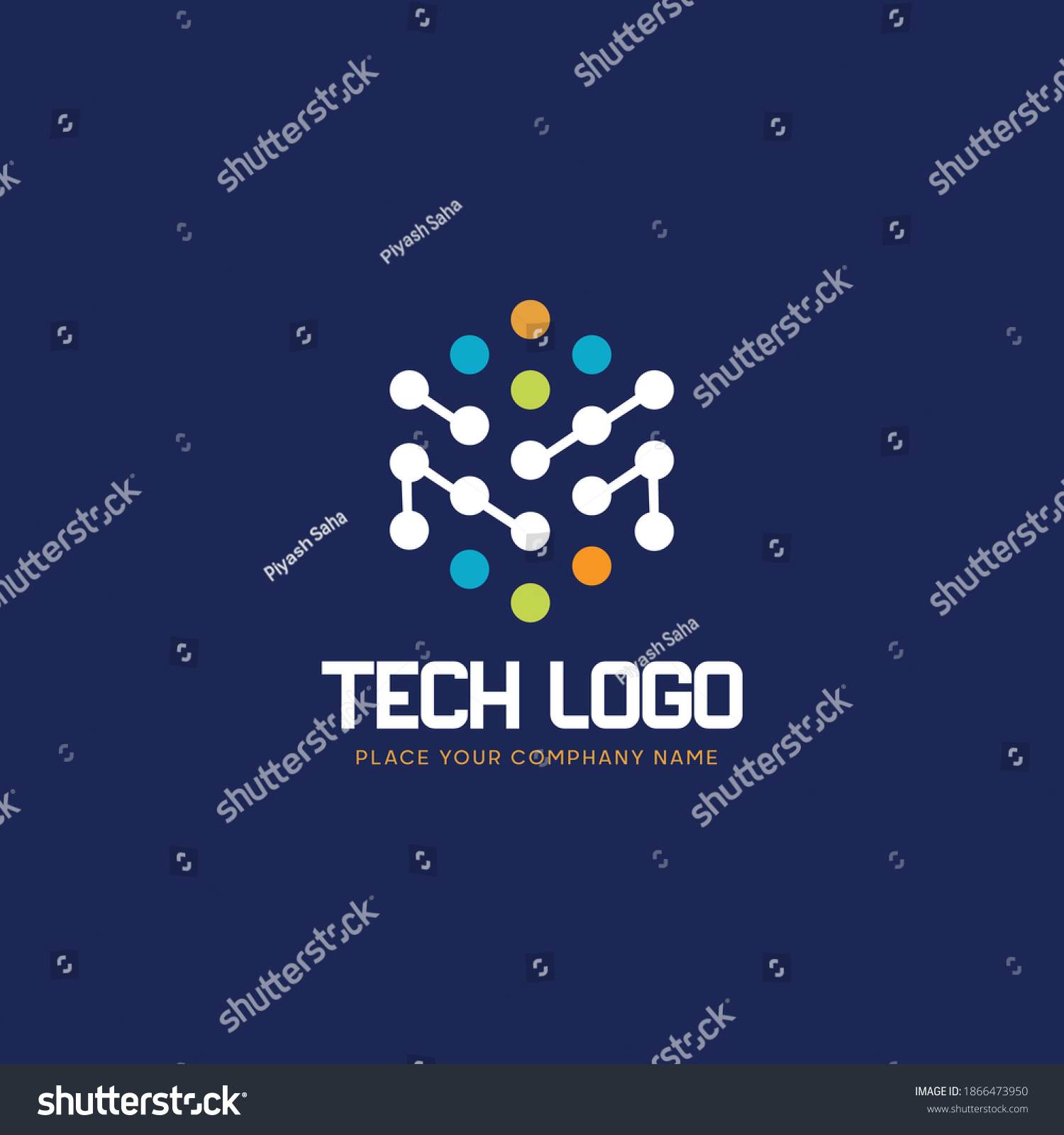 Creative Modern Latter M Tech Logo Stock Vector (Royalty Free ...