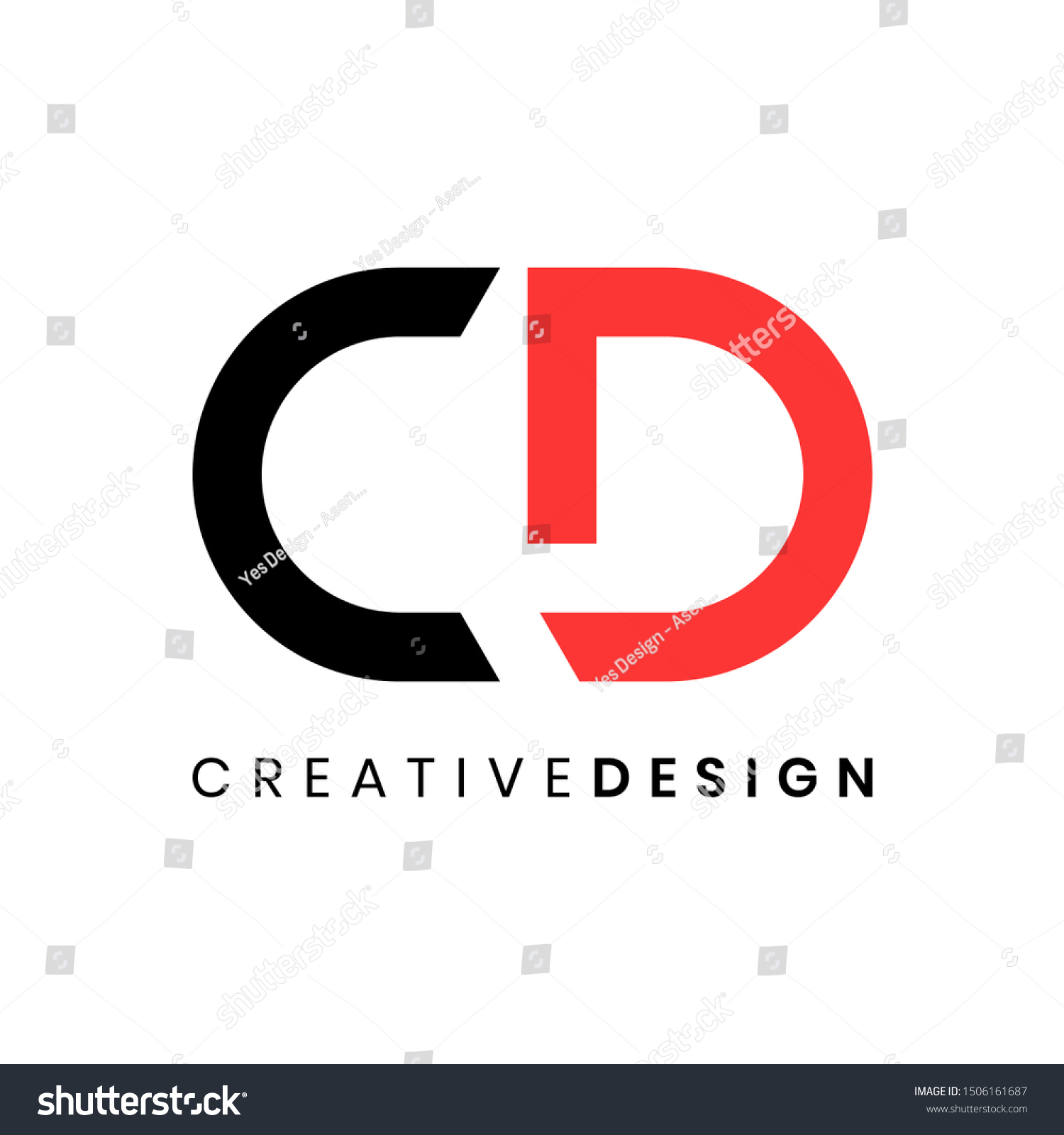 Creative Modern Letter Cd Logo Design Stock Vector (Royalty Free ...