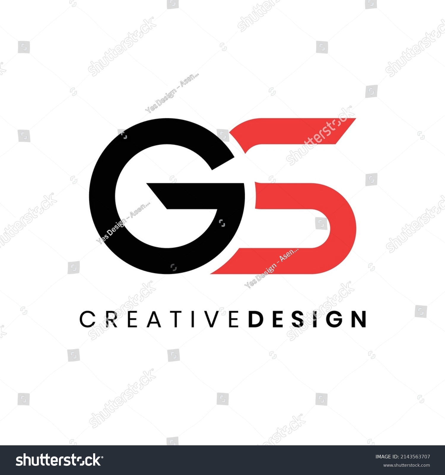 Creative Modern Letter Gs Logo Design Stock Vector (Royalty Free ...