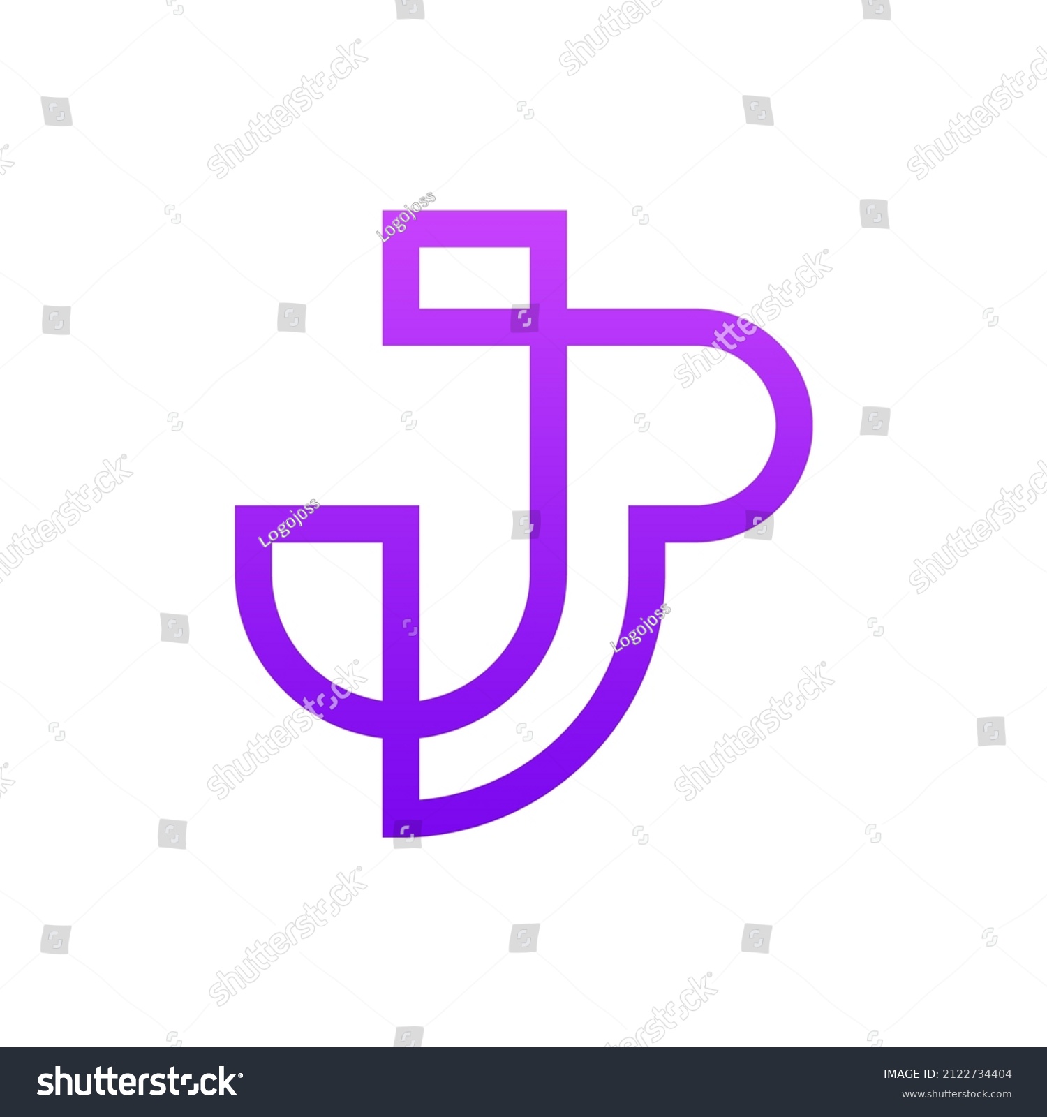 Creative Modern Letter Jp Logo Template Stock Vector (Royalty Free ...