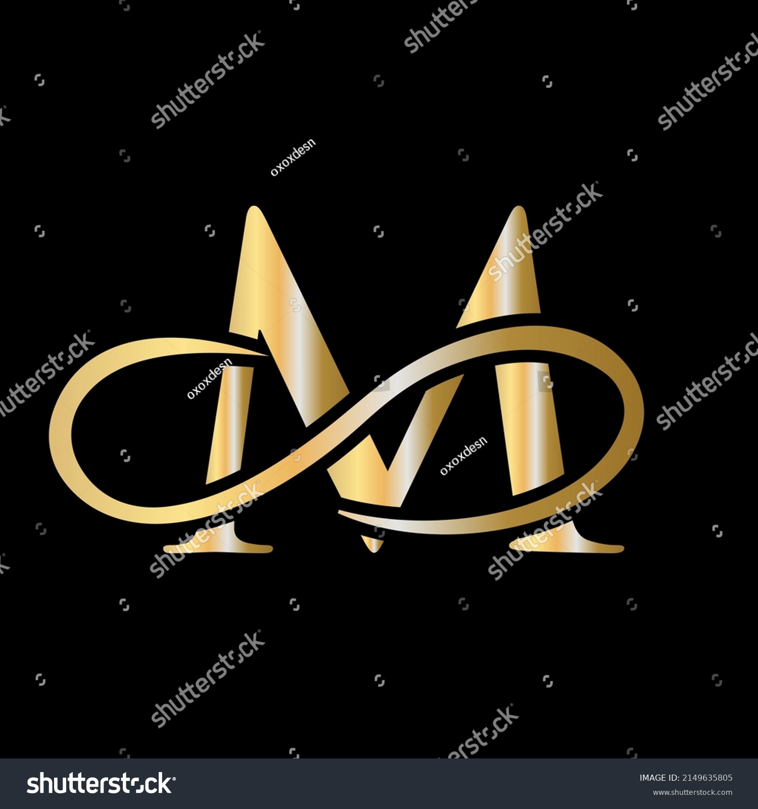 Creative Modern Luxury M Logo Vector Stock Vector (Royalty Free ...
