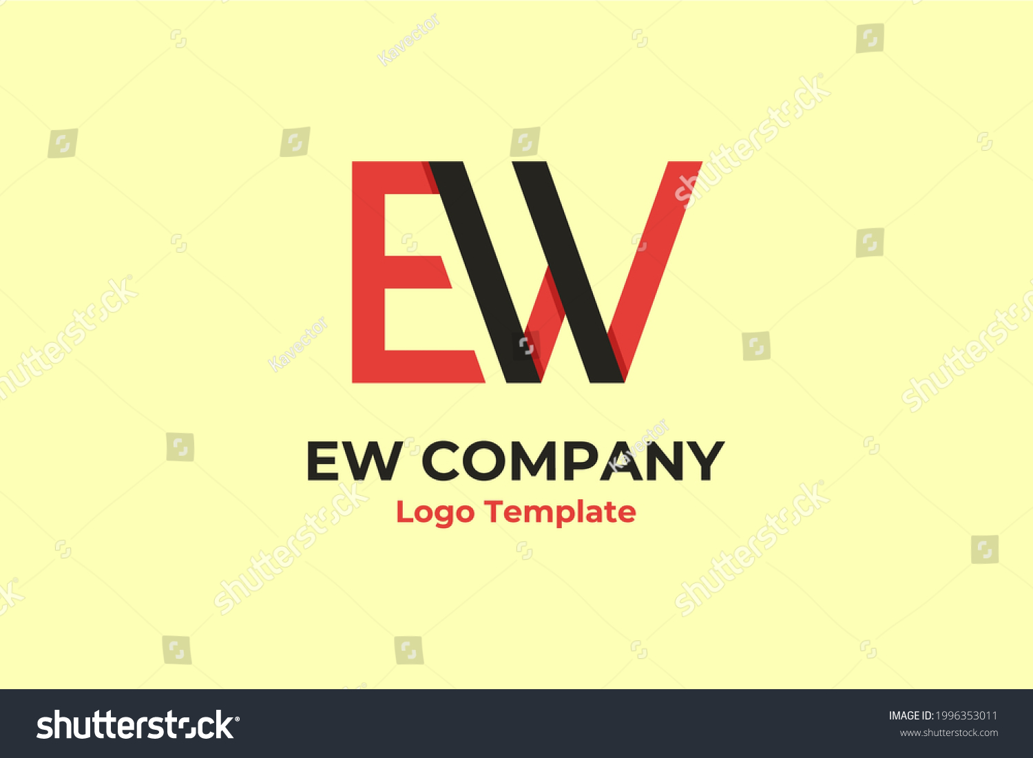 Creative Modern Monogram Logo Letter Ew Stock Vector (Royalty Free ...