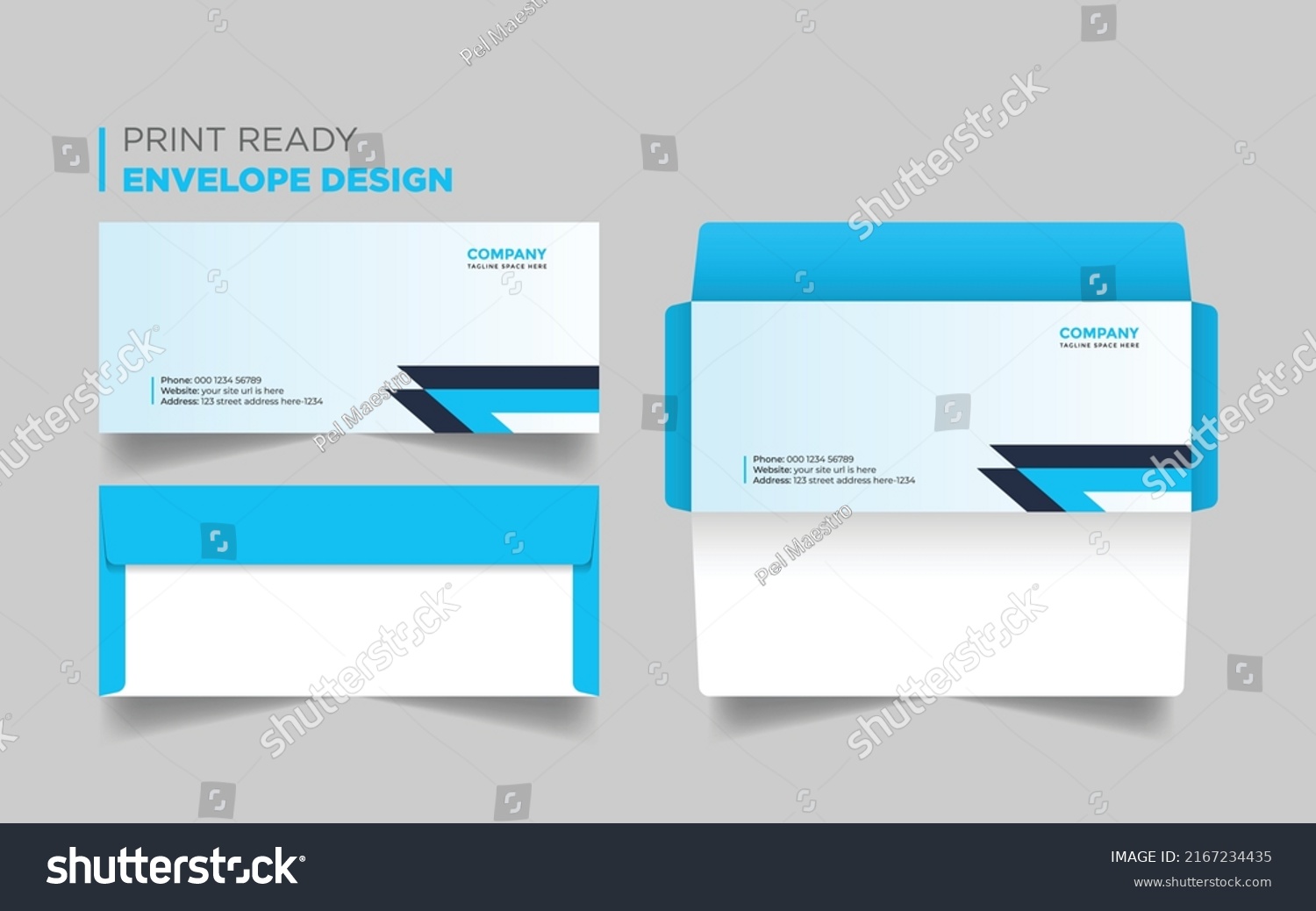 Creative Modern Print Ready Envelope Template Stock Vector (Royalty ...