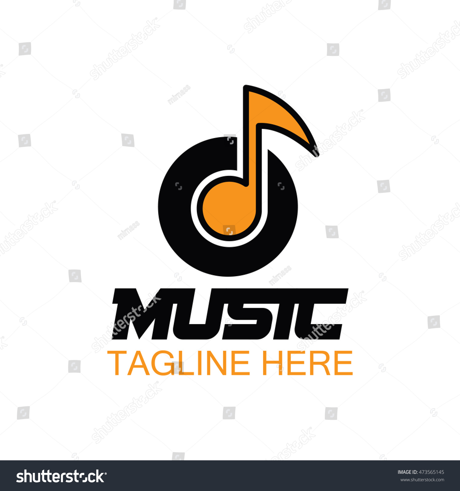 Creative Modern Simple Music Logo Stock Vector (Royalty Free) 473565145