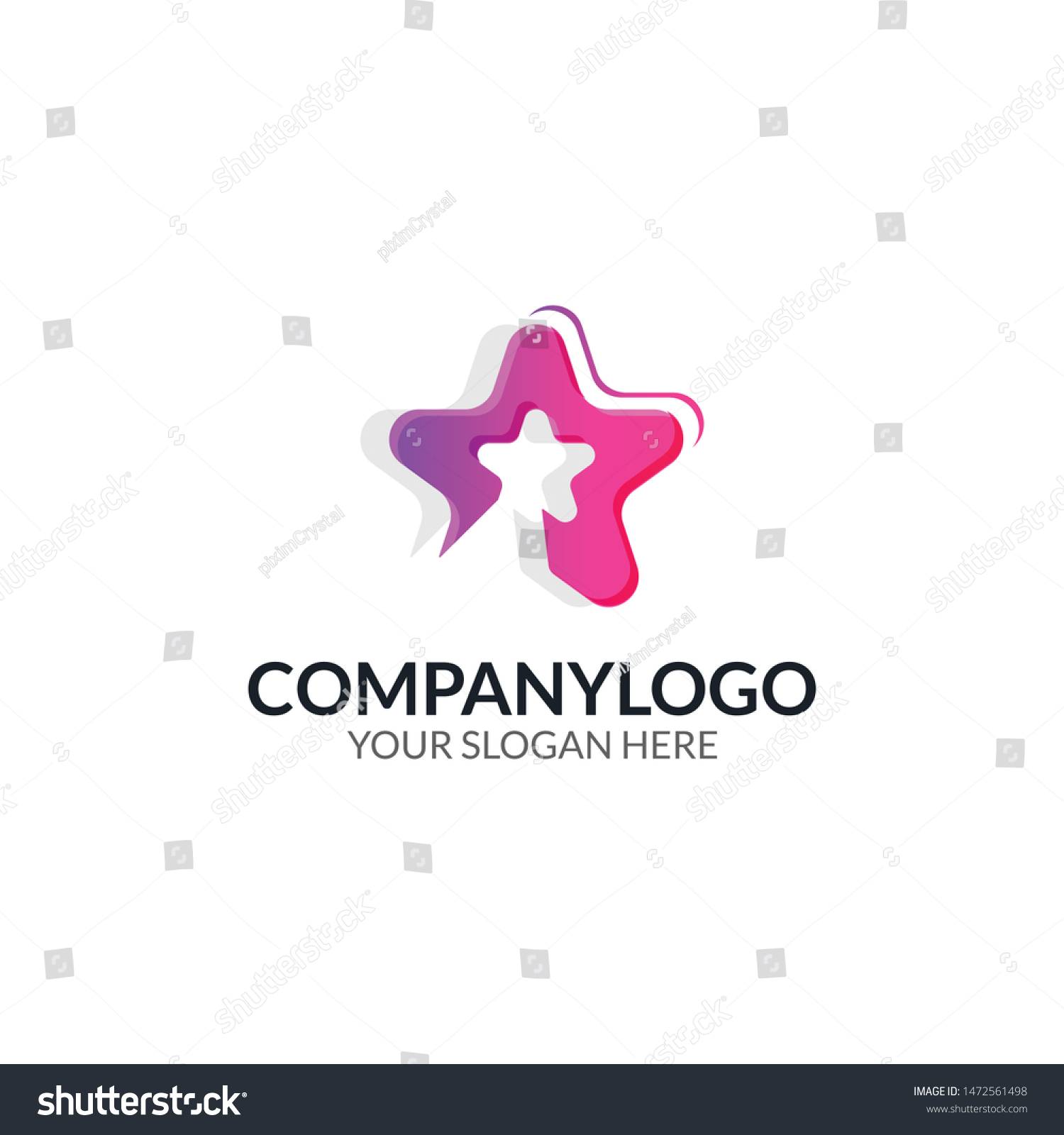 Creative Modern Star Logo Design Stock Vector (Royalty Free) 1472561498 ...