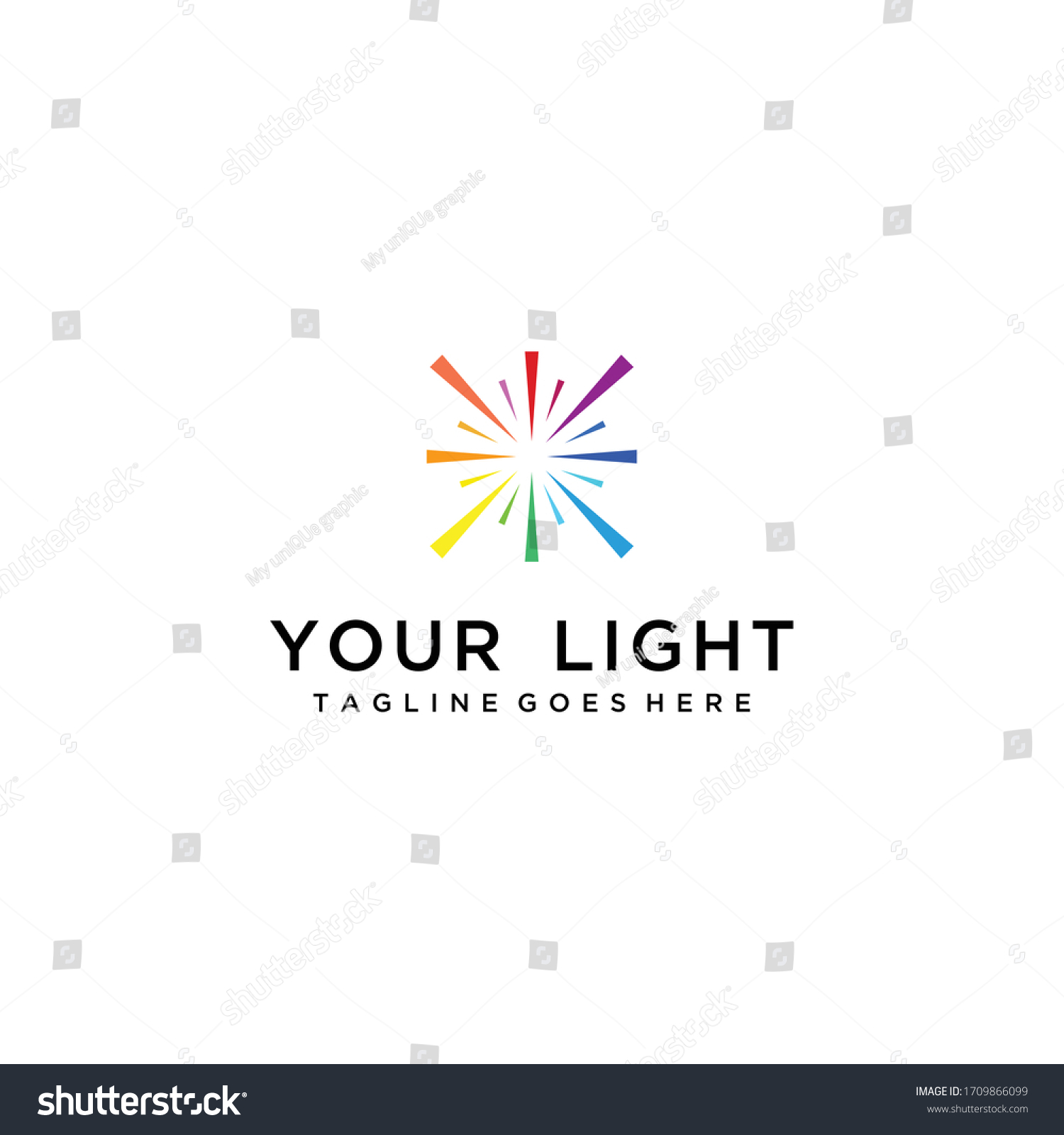 Creative Modern Symbol Light Bright Logo Stock Vector (Royalty Free ...