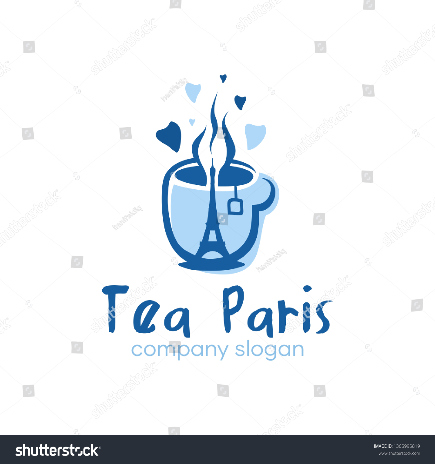 Creative Modern Tea Paris Logo Design Stock Vector (Royalty Free ...