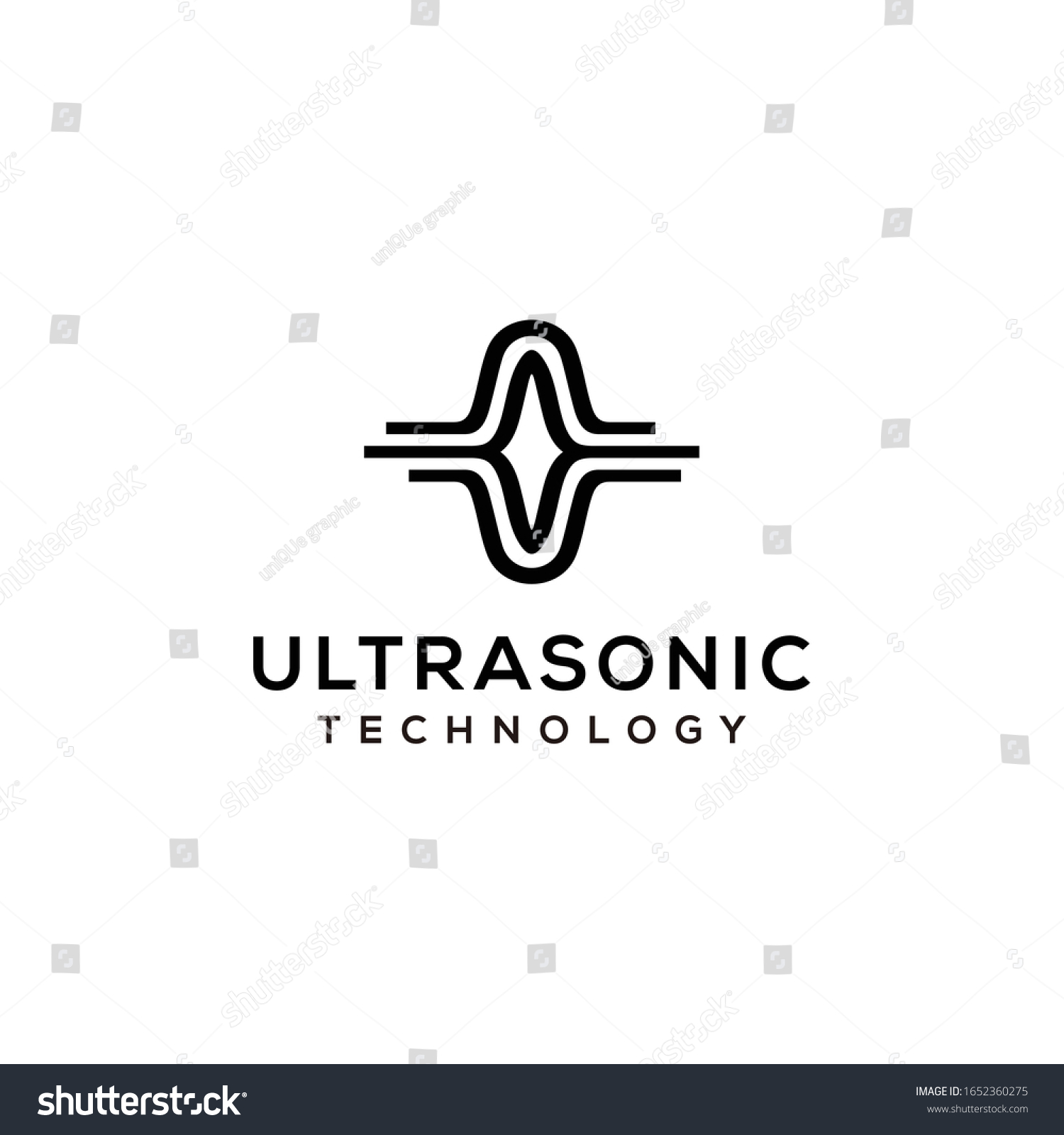 Creative Modern Ultrasonic Wave Logo Icon: เวกเตอร์สต็อก (ปลอดค่า ...