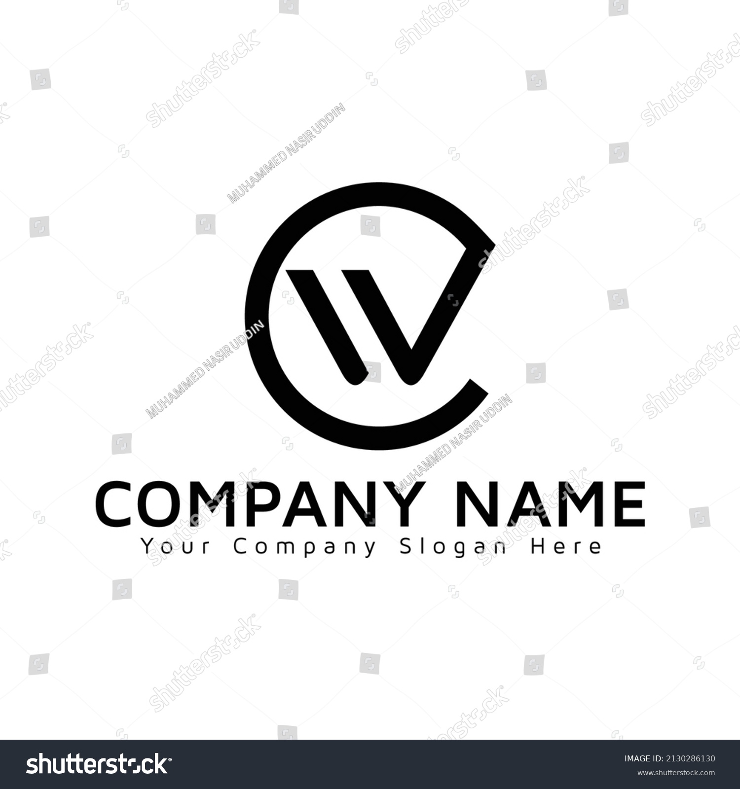 Creative Modern Vector Letter Cw Logo Stock Vector (Royalty Free ...