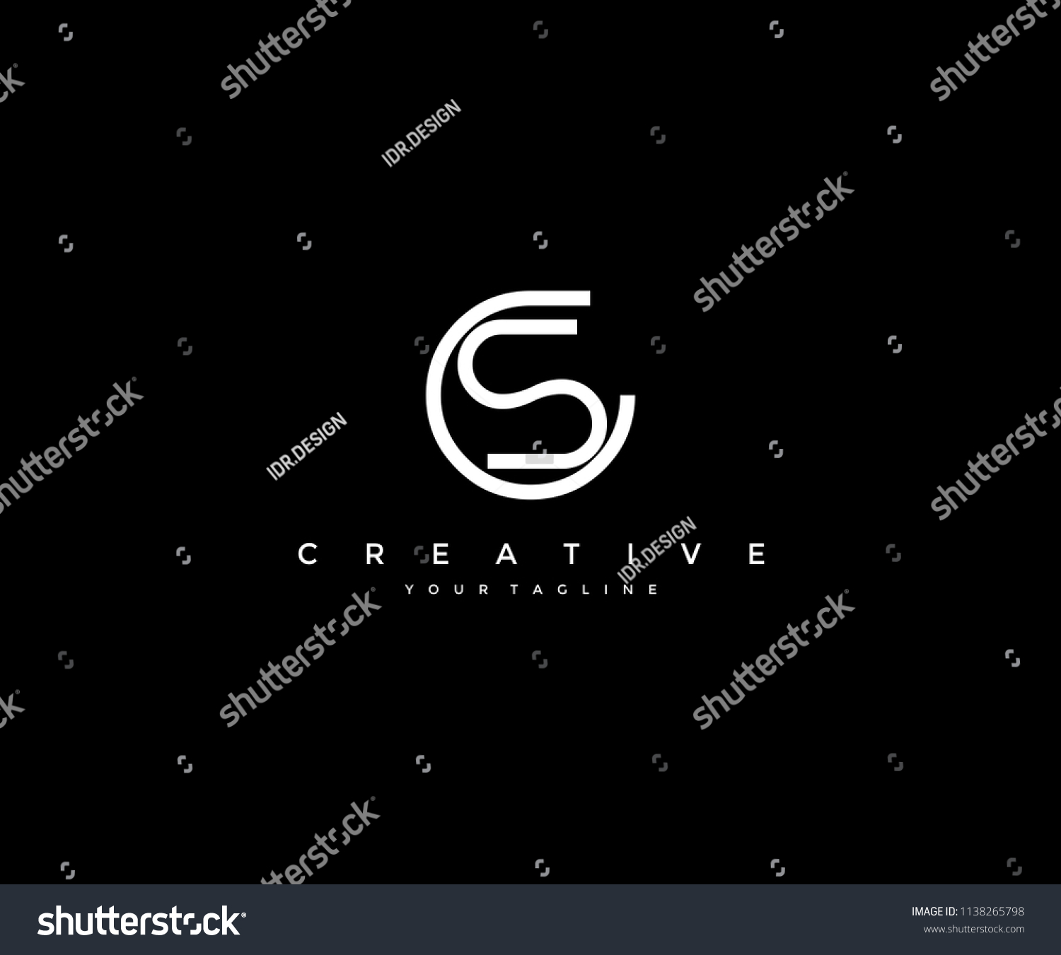 Creative Monogram Cs Letter Logo Stock Vector (Royalty Free) 1138265798 ...