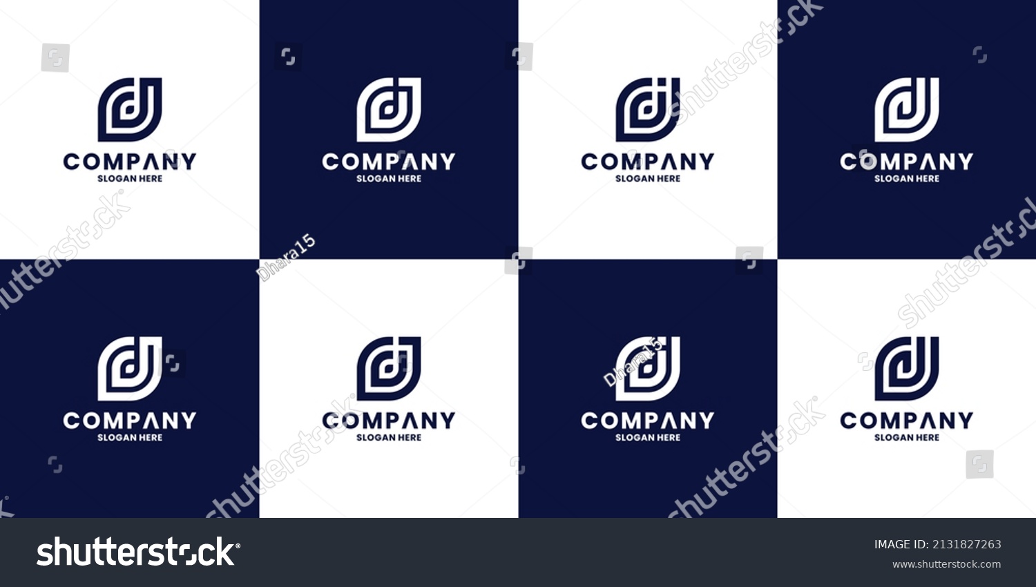 Creative Monogram Letter D Logo Design Stock Vector (Royalty Free ...