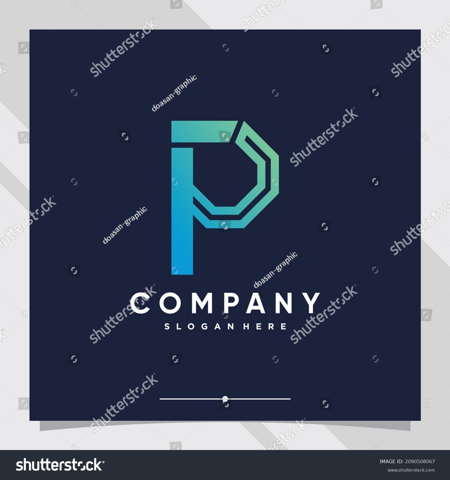 Creative Monogram Logo Design Initial Letter Stock Vector (Royalty Free ...